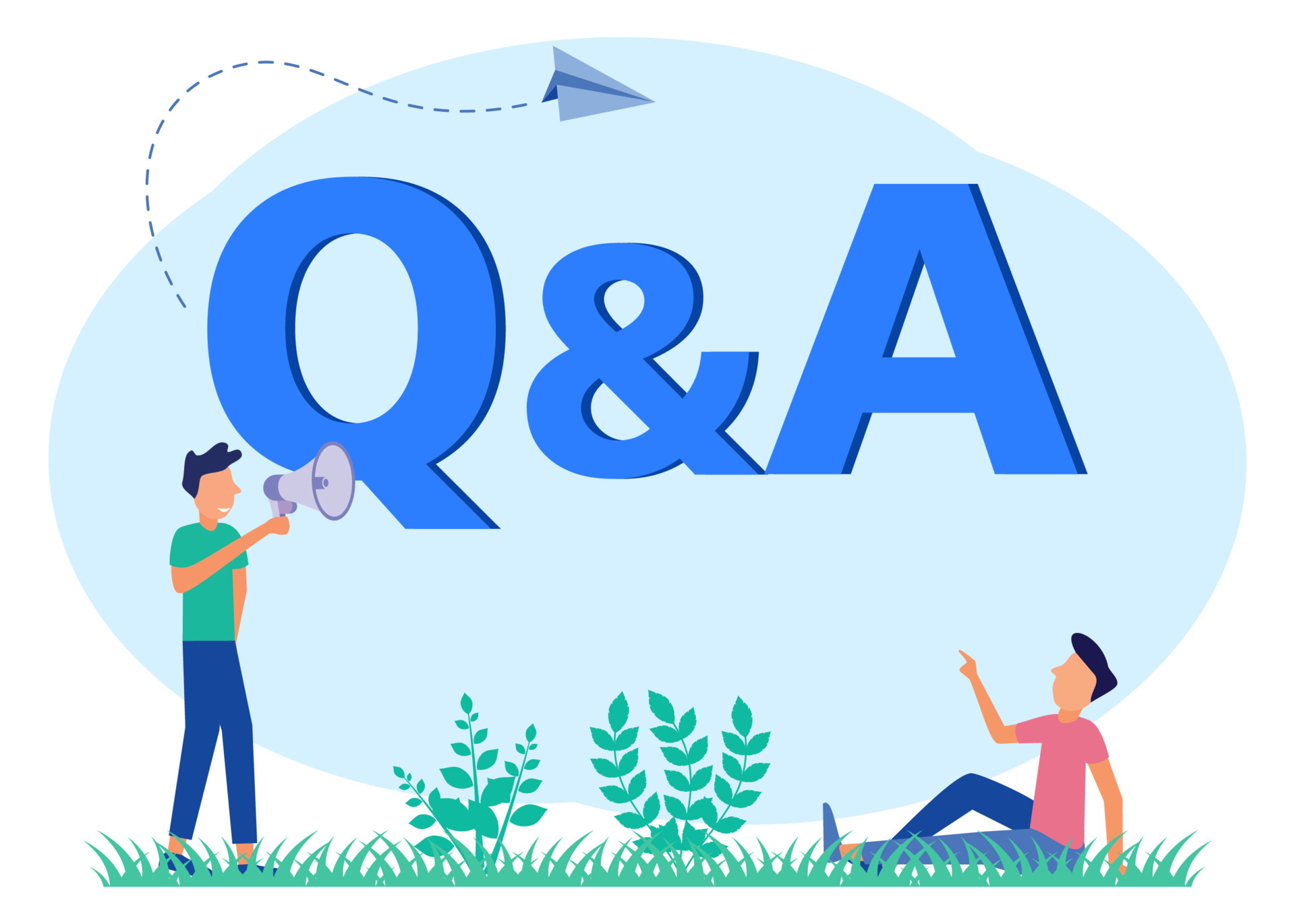 Illustration vector graphic cartoon character of question and answer ... Illustration vector graphic cartoon character of question and answer ...