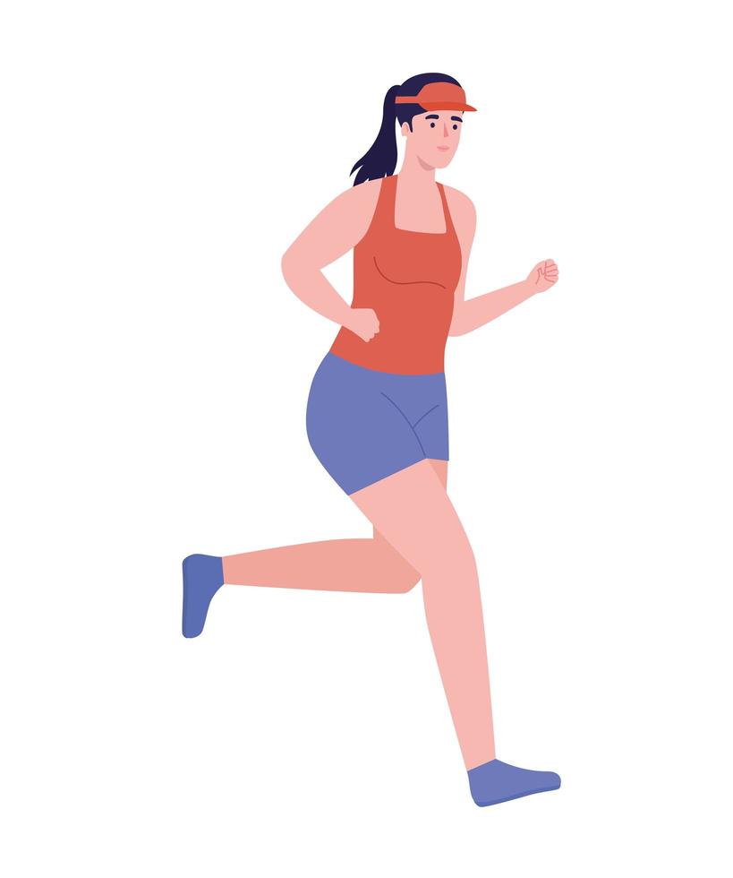 athletic woman running 5262252 Vector Art at Vecteezy