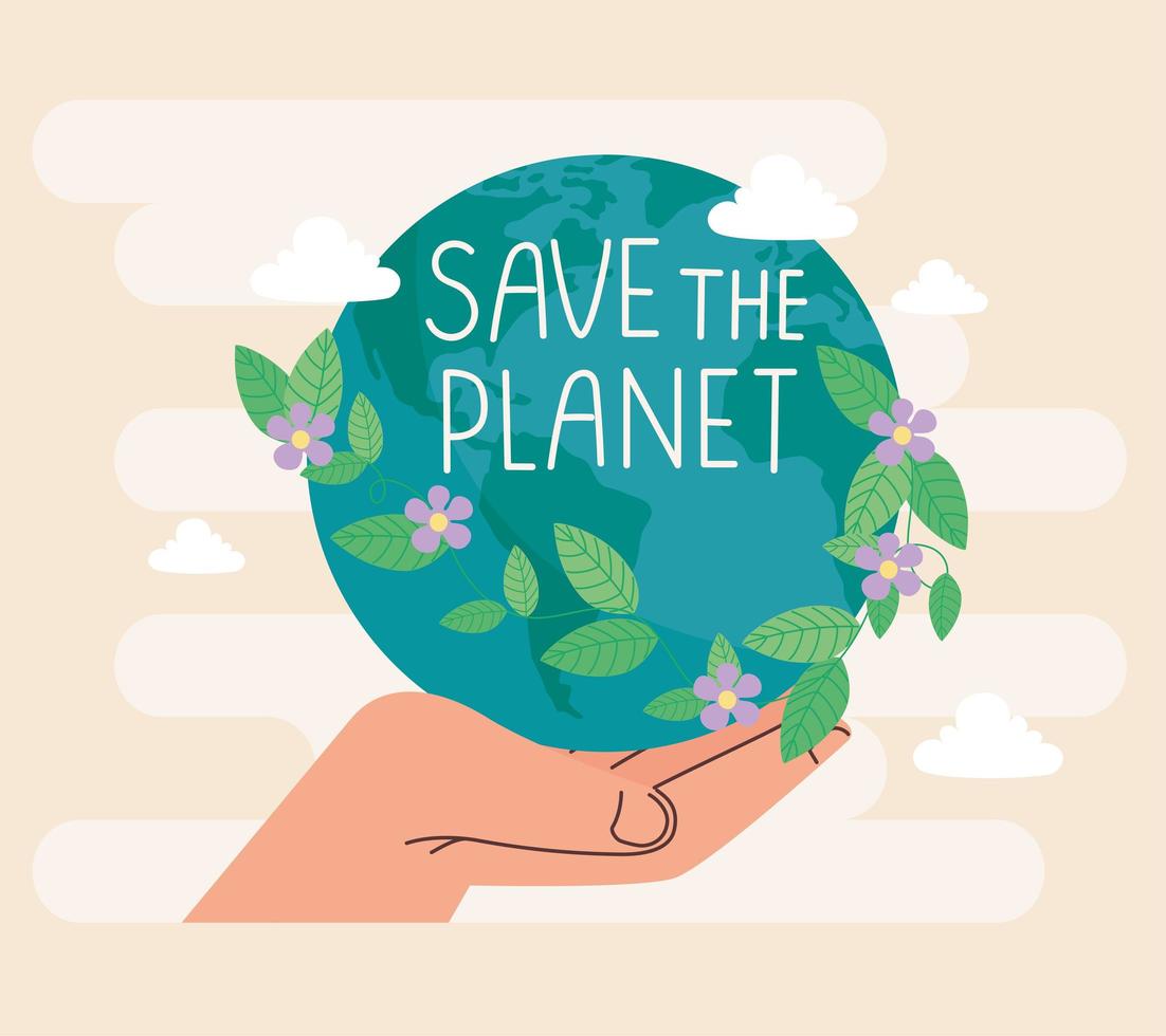 label of save the planet 5262803 Vector Art at Vecteezy