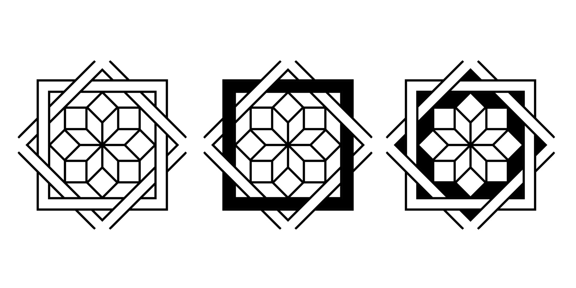 Geometric arabic pattern, set elements 5265963 Vector Art at Vecteezy