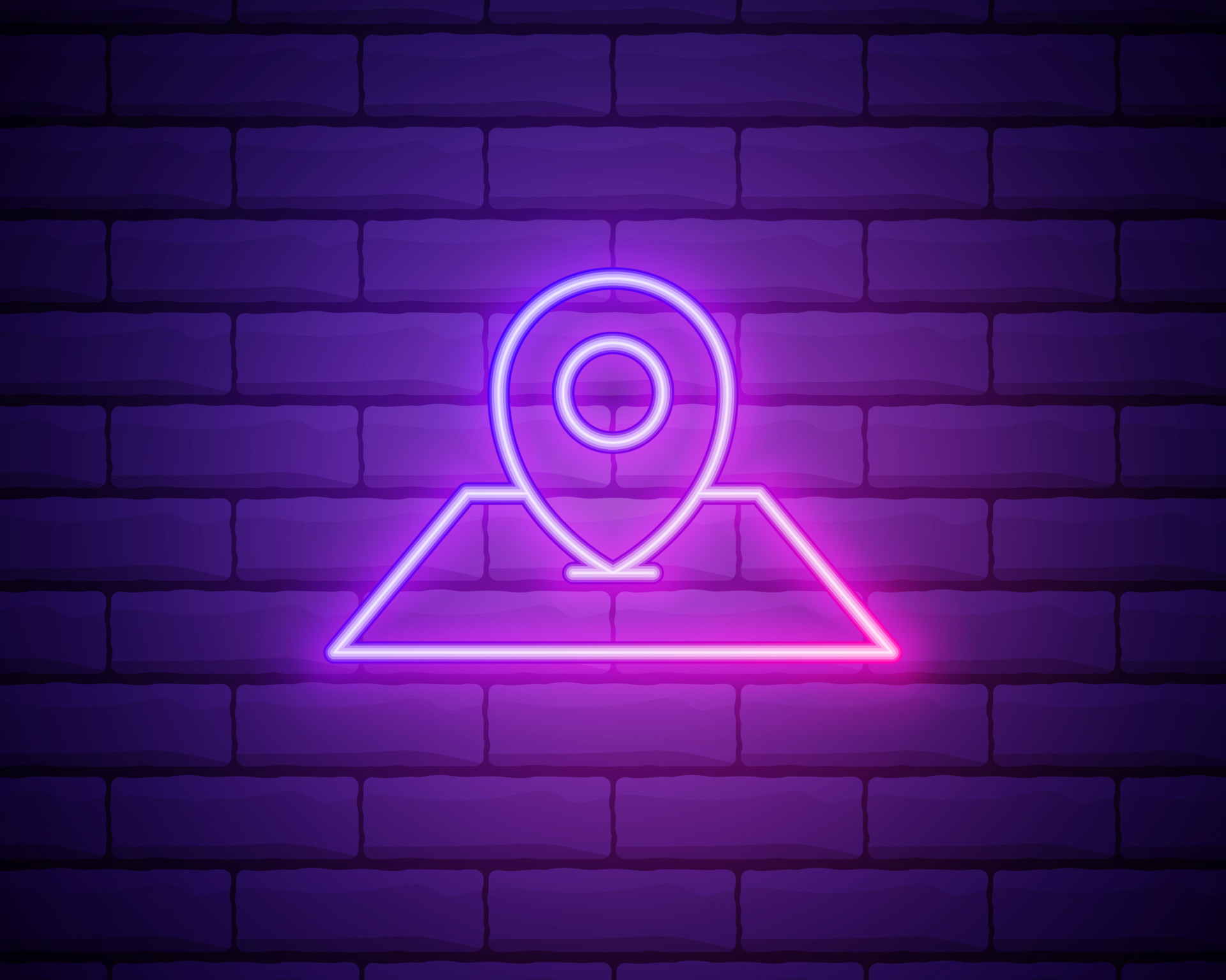 Pin Neon Style Icon Simple Thin Line Outline Vector Of Web Icons For Ui And Ux Website Or