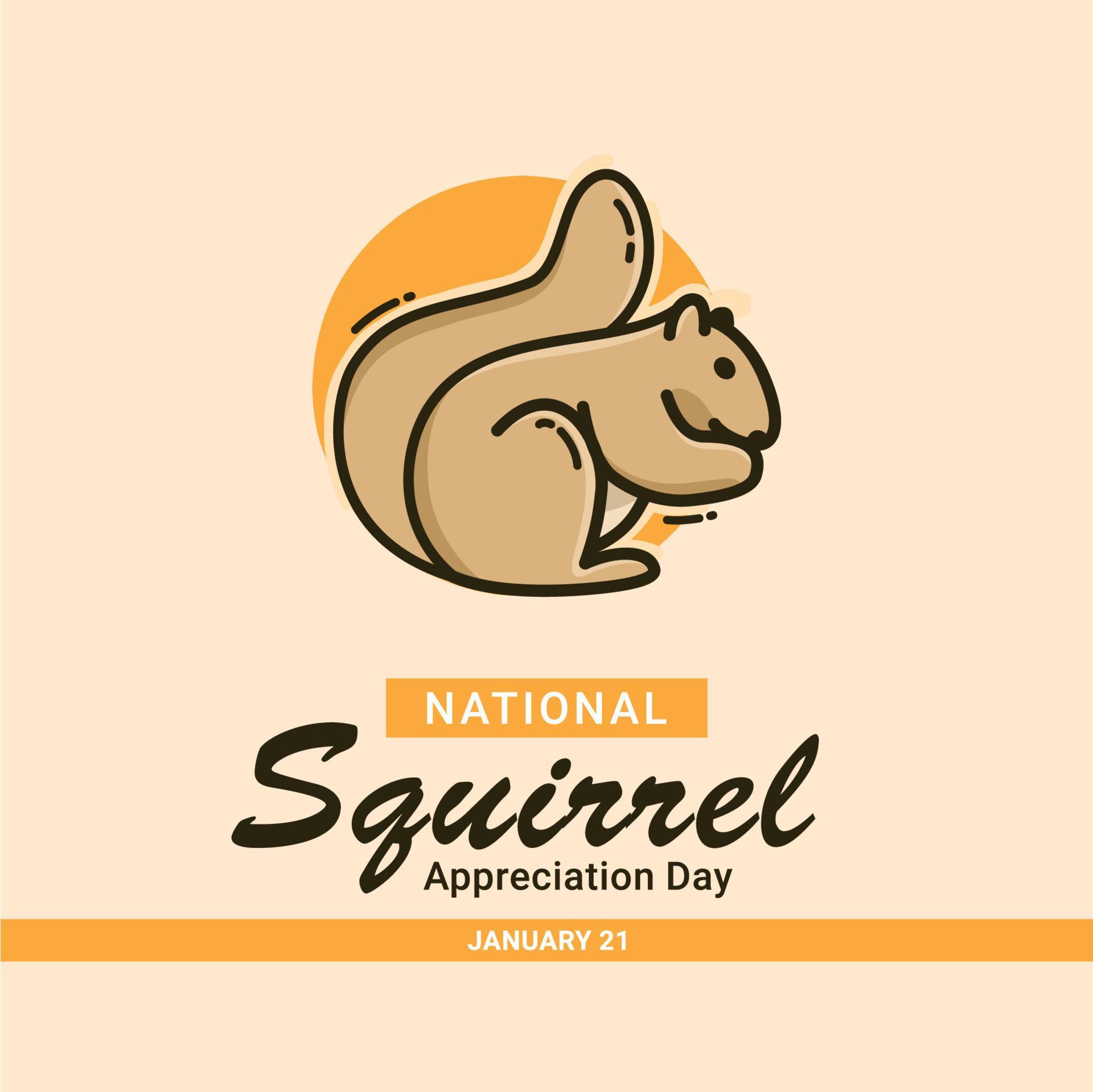 Vector graphic of National Squirrel Appreciation Day 5269491 Vector Art ...
