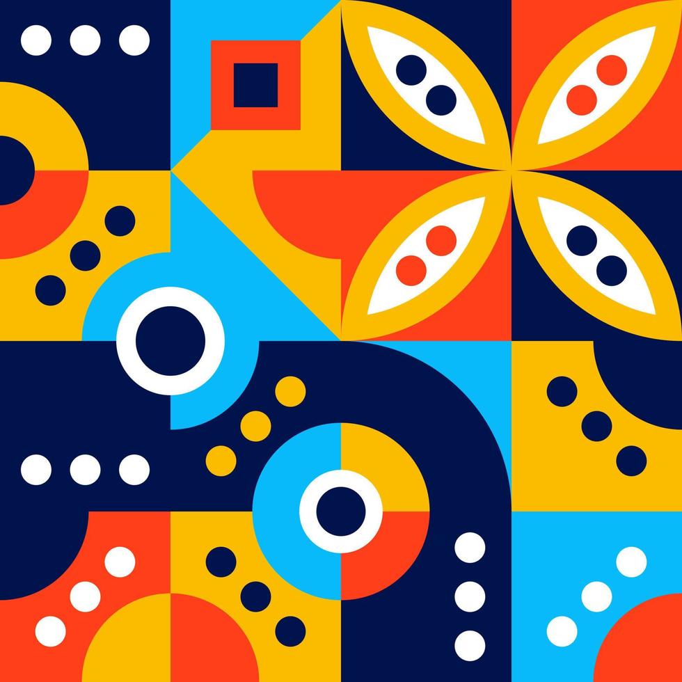 Flat Design Geometric Mosaic Pattern Vector 5272384 Vector Art At