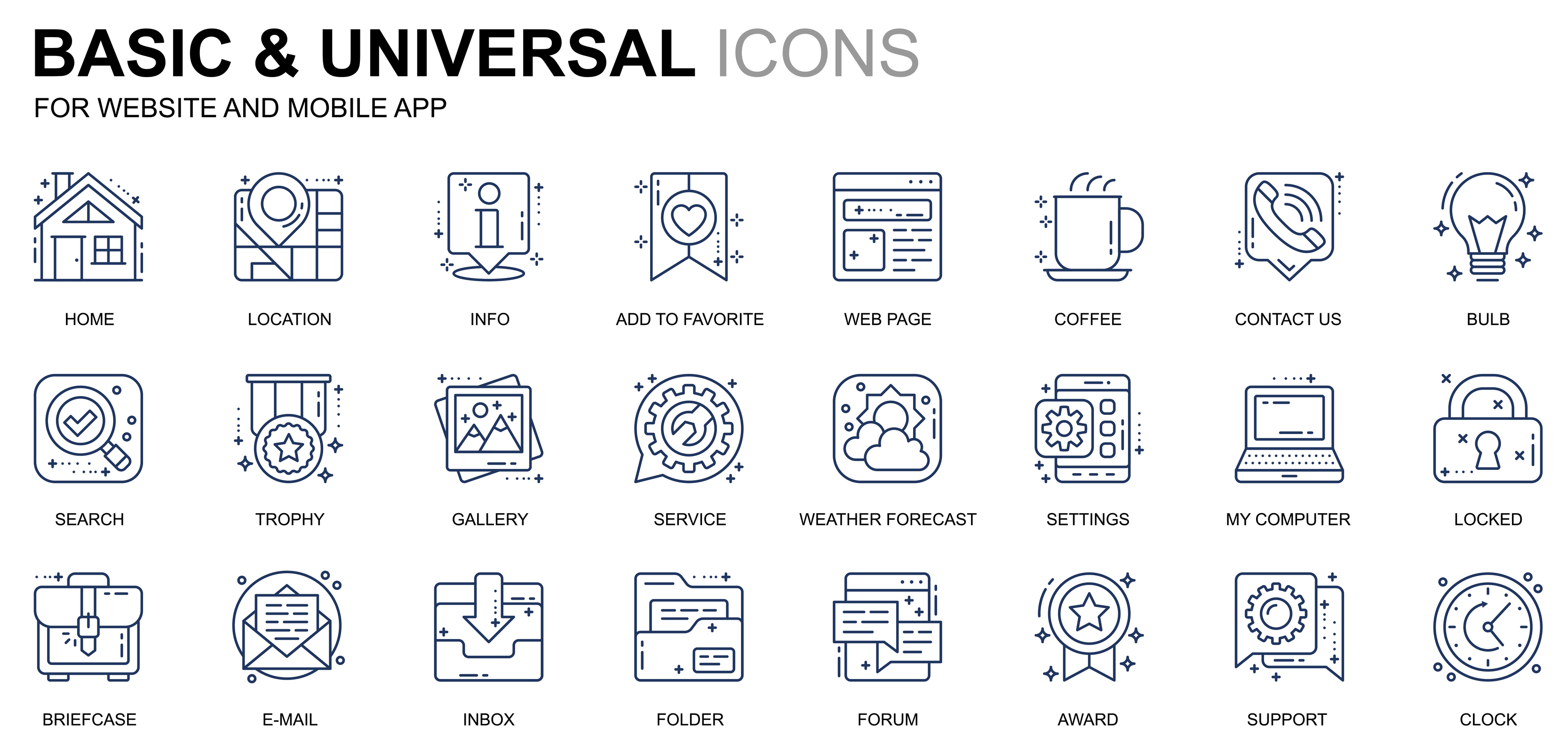 Simple Set Basic Line Icons For Website And Mobile Apps Contains Such