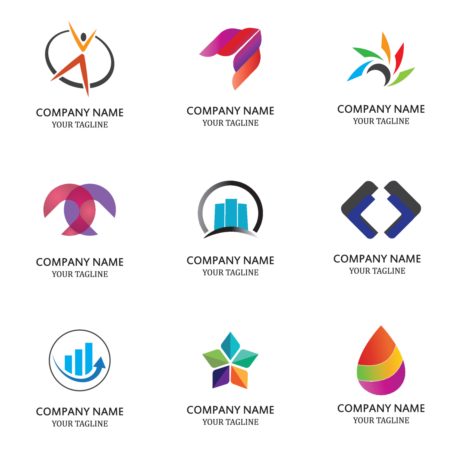 Modern Minimal Vector Logo for banner poster flyer 5284947 Vector Art ...