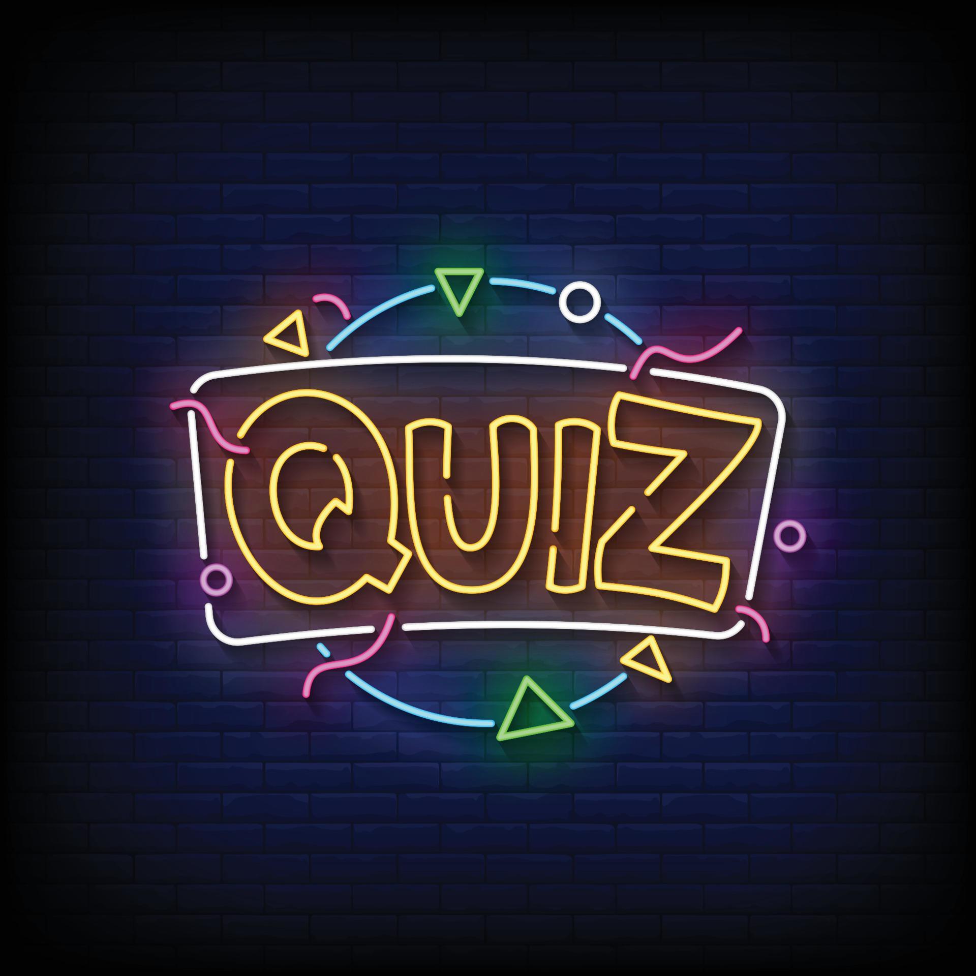 Quiz Neon Signs Style Text Vector 5292680 Vector Art At Vecteezy