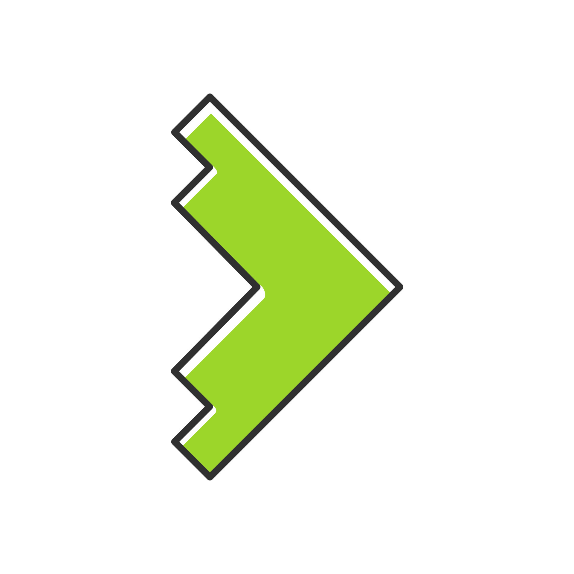 Right green arrowhead color icon. Forward triangular arrow. Next. Navigation pointer sign ...
