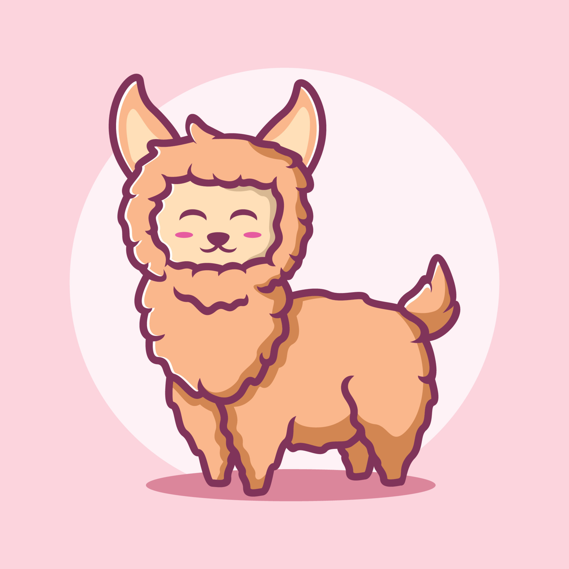 Llama cartoon vector illustration, Cute Cartoon Llama 5293979 Vector ...