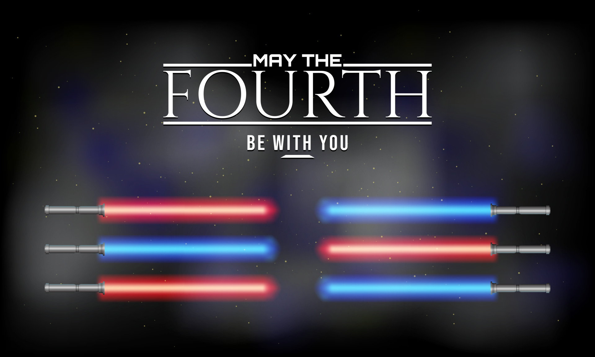 May The 4th Be With You. Vector Illustration Of Star wars day with ...