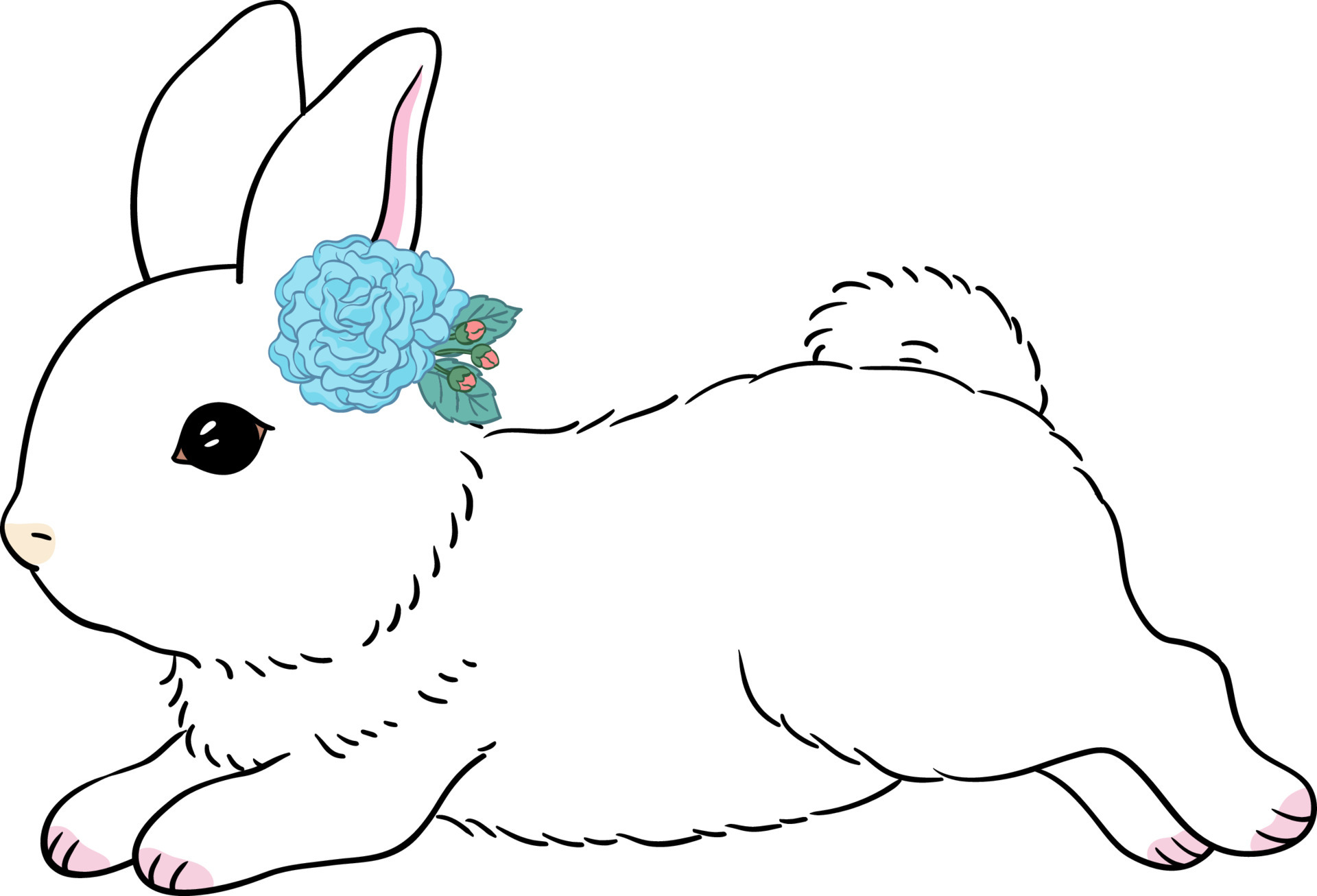 A rabbit running 5310922 Vector Art at Vecteezy