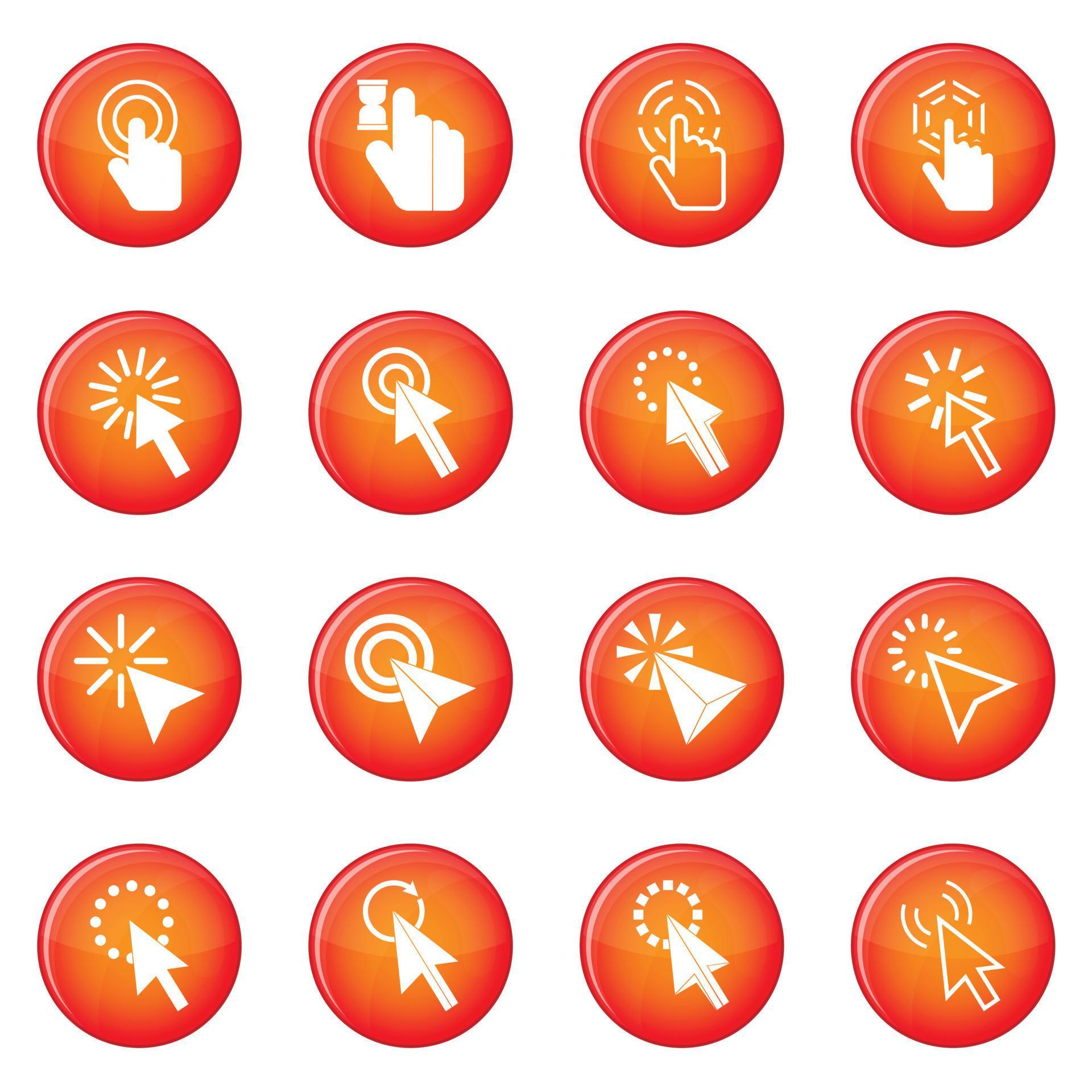 Mouse pointer icons vector set 5313372 Vector Art at Vecteezy