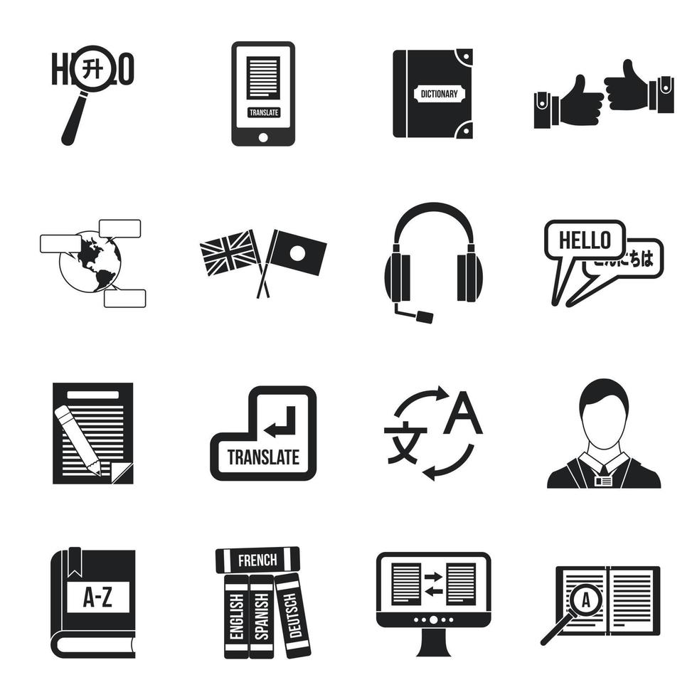 Learning foreign languages icons set, simple style 5314373 Vector Art ... Learning foreign languages icons set, simple style 5314373 Vector Art ...