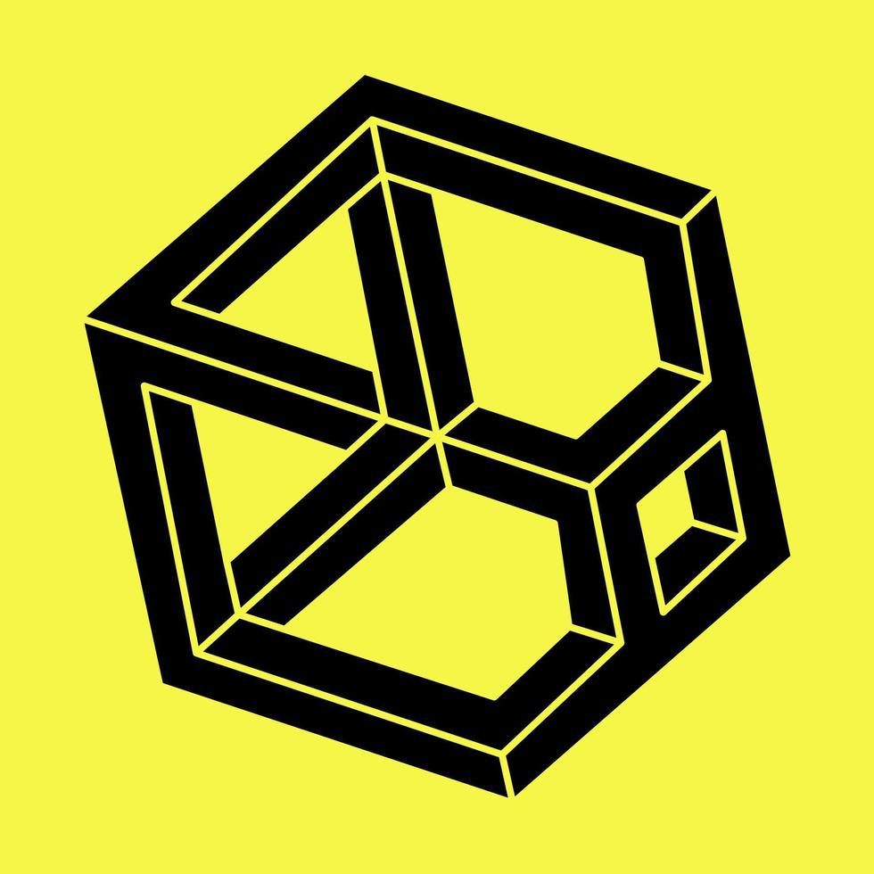 Optical Illusion Shape Optical Art Impossible Figure Unreal Geometric Object 5318101 Vector