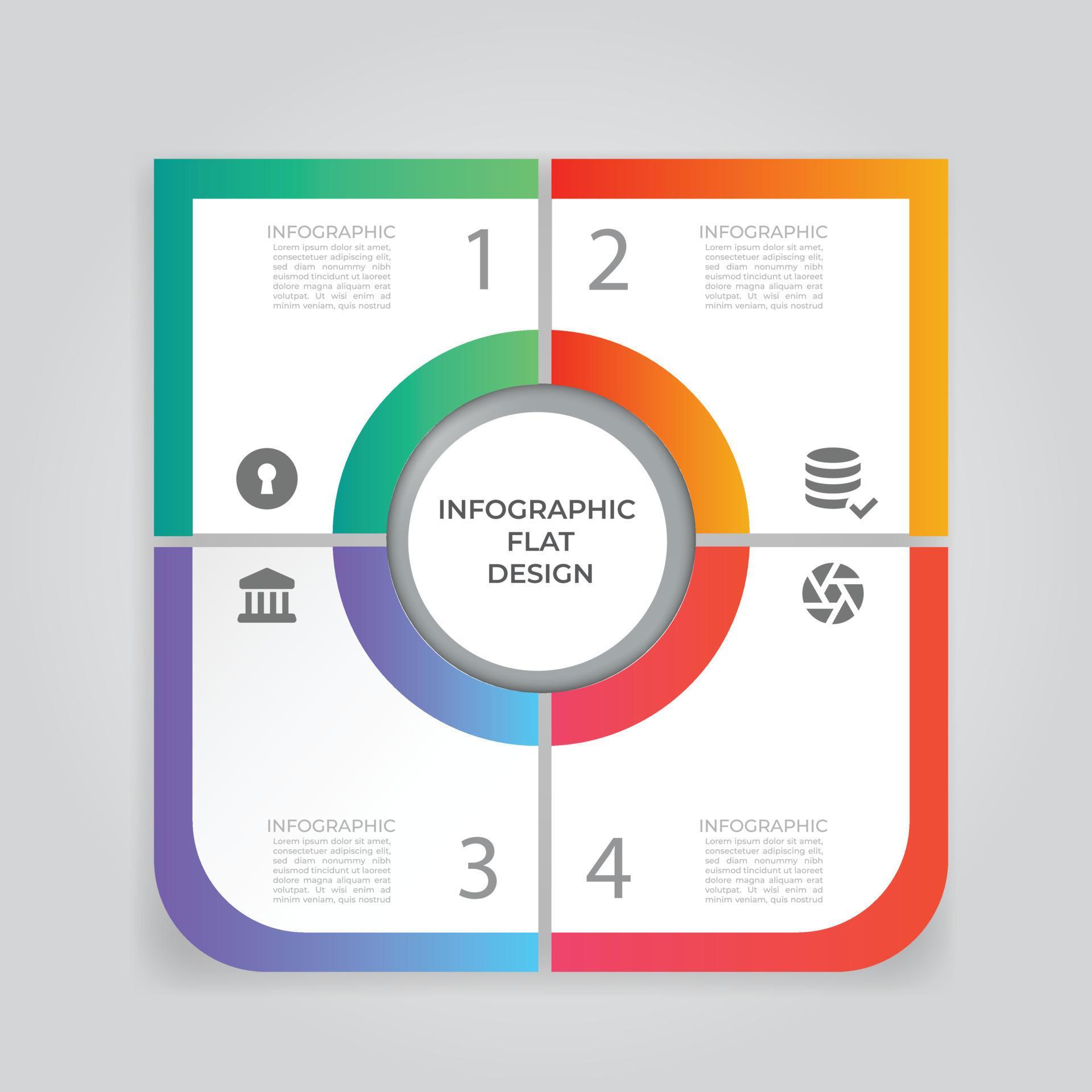 Business data visualization. Process chart. Abstract elements of graph ...