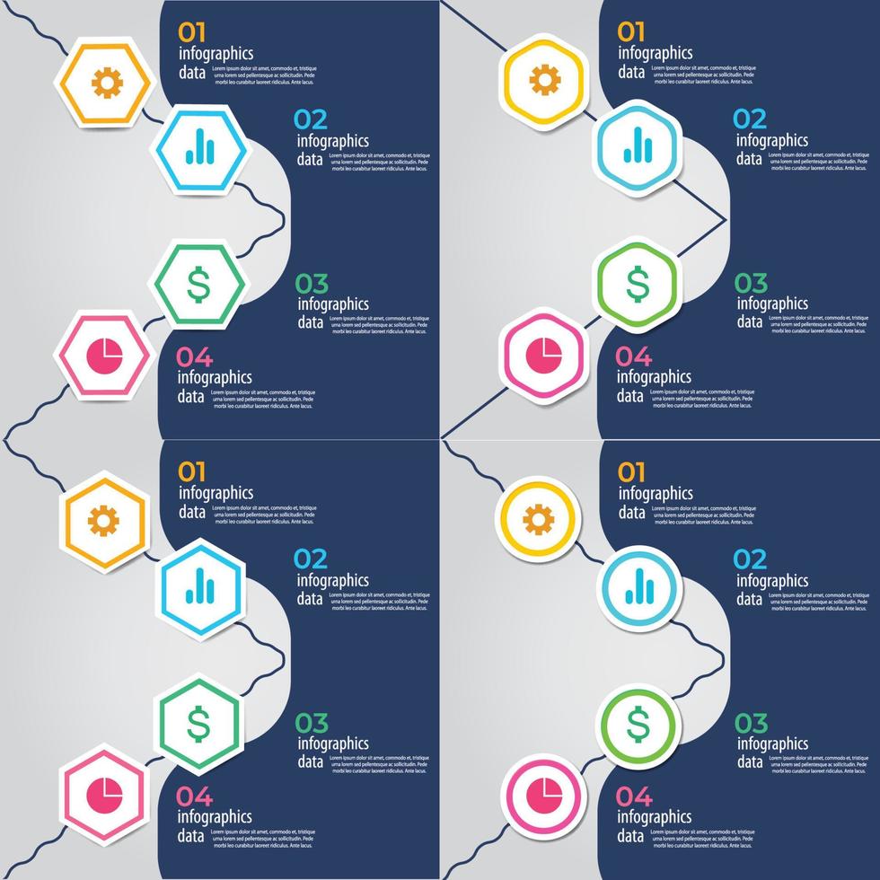 Business data visualization. Process chart. Abstract elements of graph ...