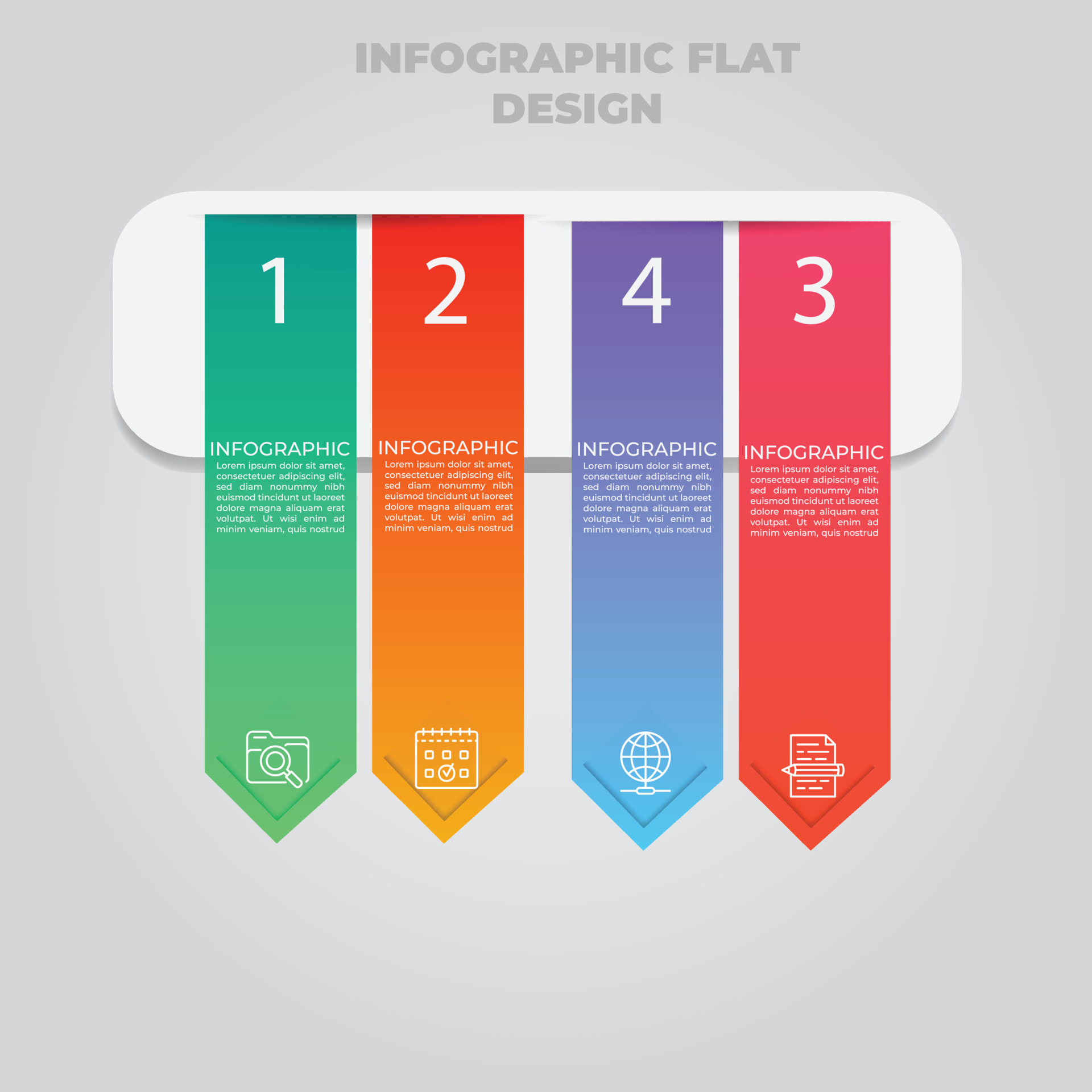 Business data visualization. Process chart. Abstract elements of graph ...