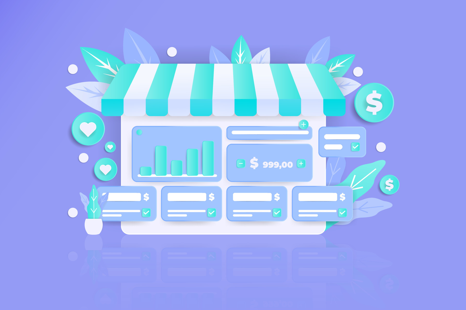 Structure Data Illustration 3d Modern Awesome Flat Landing Page 5321628