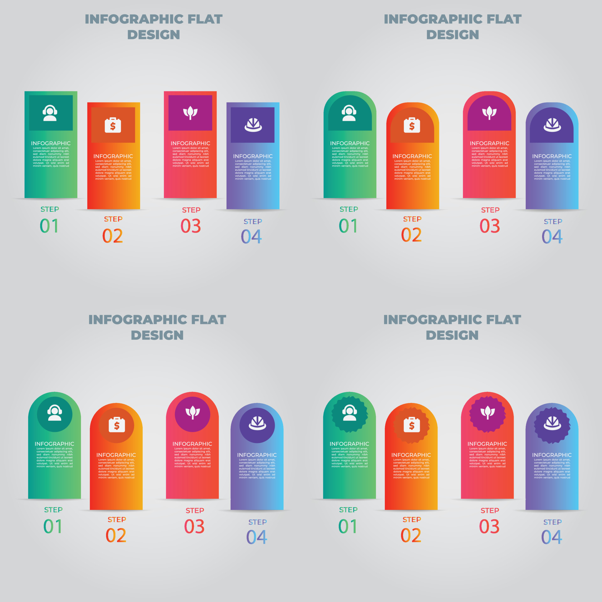 Business data visualization. Process chart. Abstract elements of graph ...