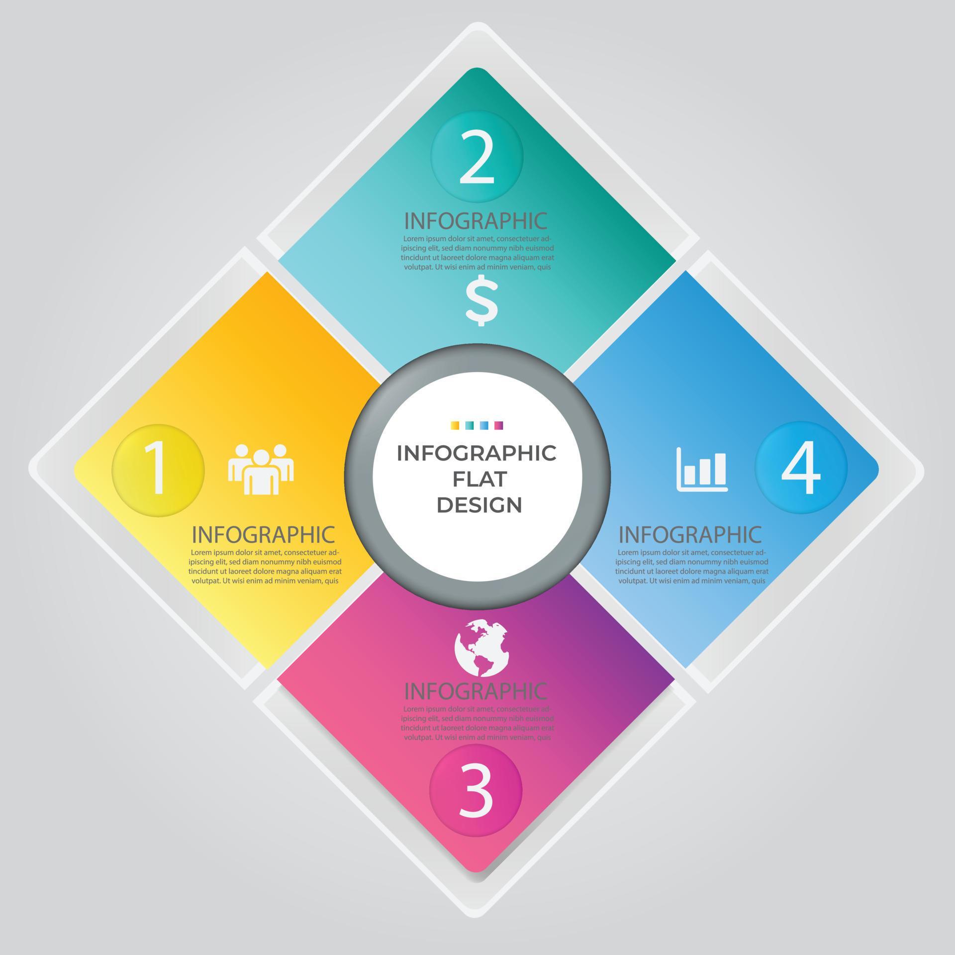 Business data visualization. Process chart. Abstract elements of graph ...