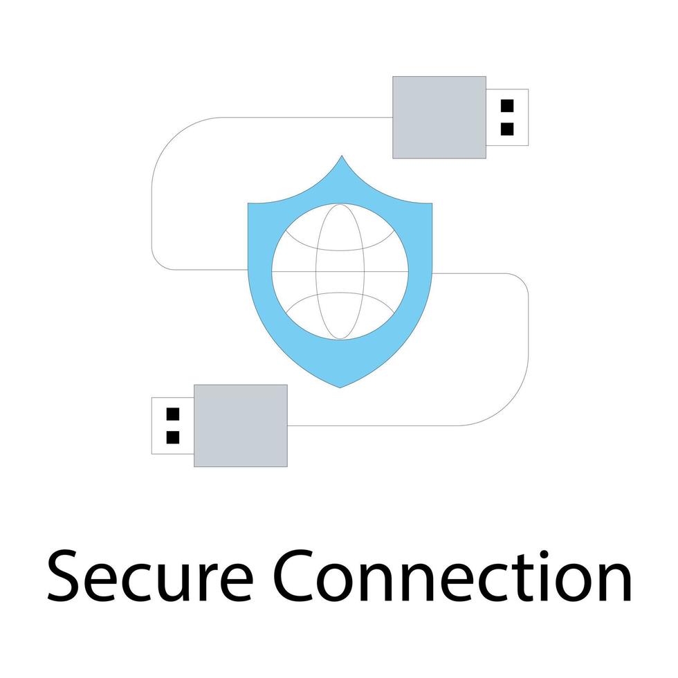 Secure Connection Conncepts 5330634 Vector Art at Vecteezy