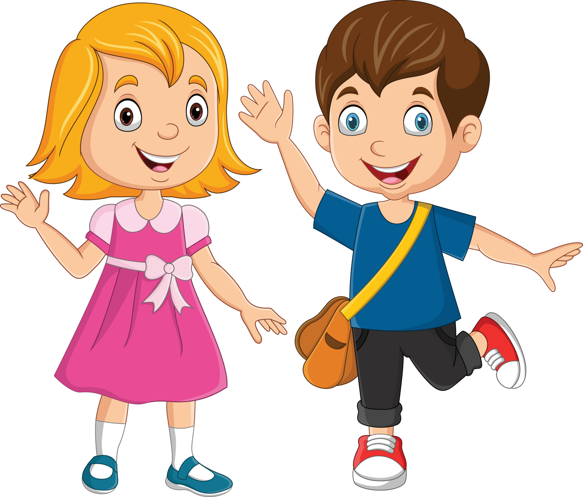 Cartoon happy school kid waving hands 5332267 Vector Art at Vecteezy Cartoon happy school kid waving hands 5332267 Vector Art at Vecteezy