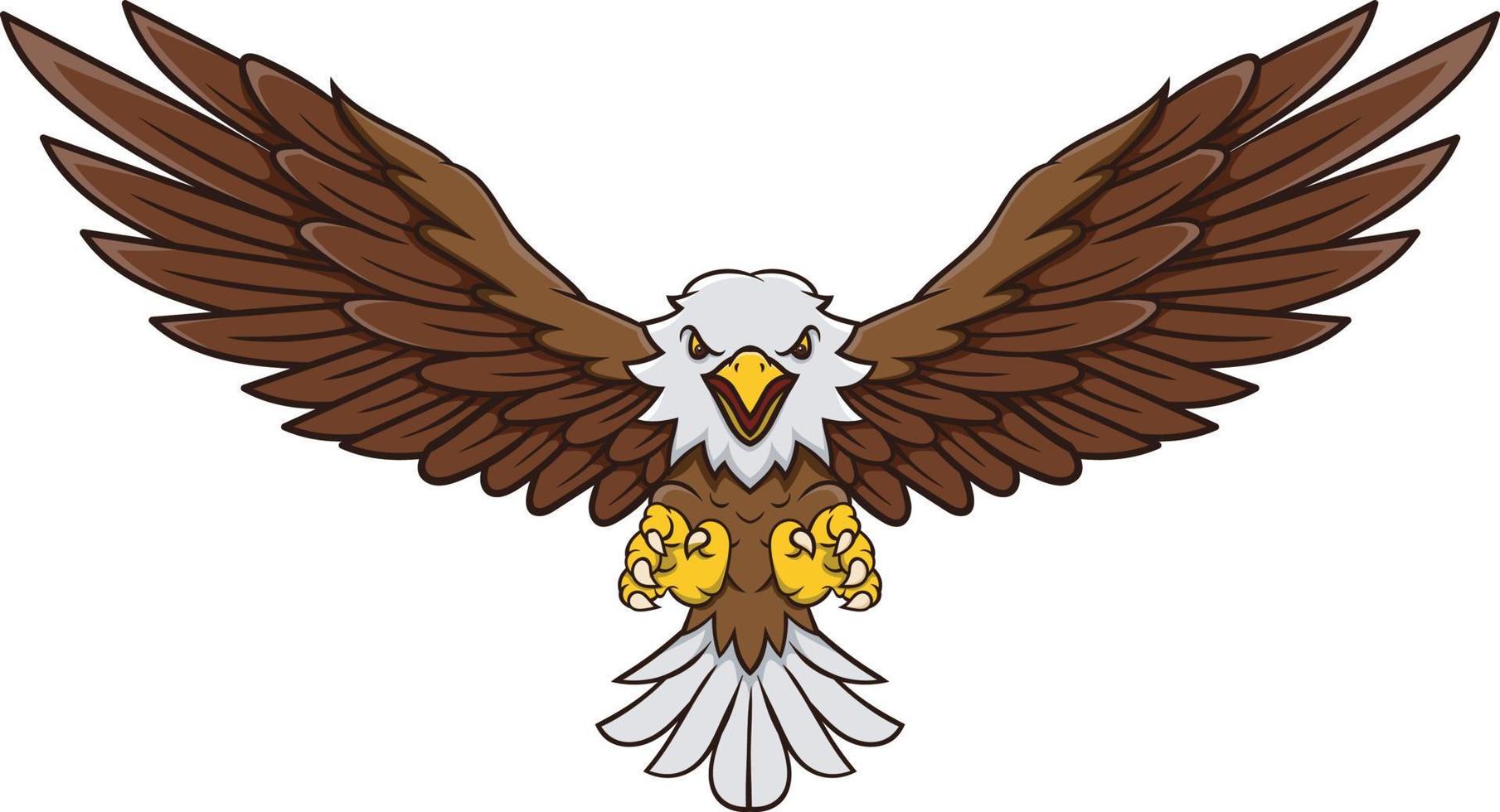 águila De Dibujos Animados Volando Sobre Fondo Blanco 5332309 Vector En Vecteezy