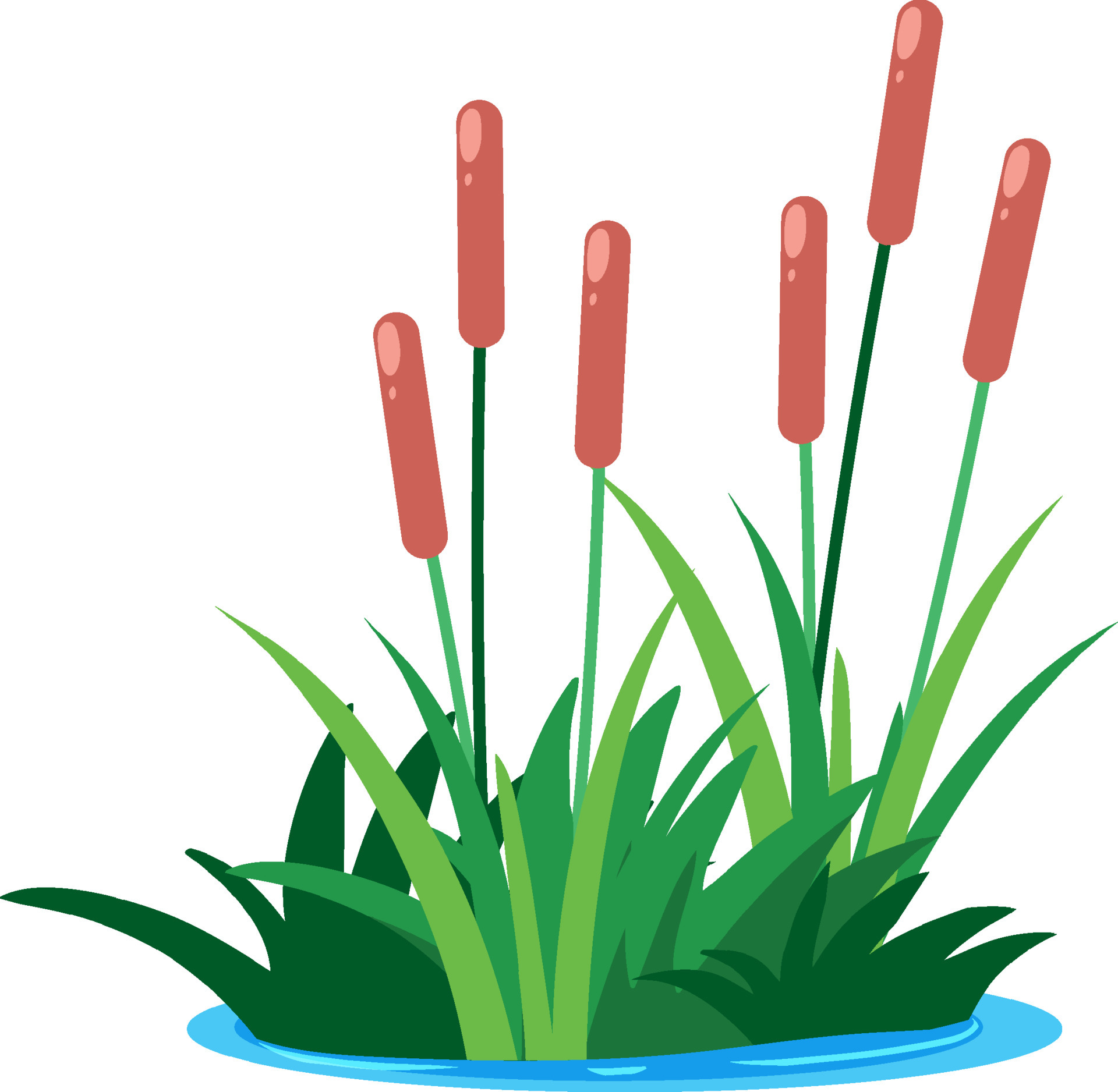 Clump Of Flower Grass In Cartoon Style 5334565 Vector Art At Vecteezy