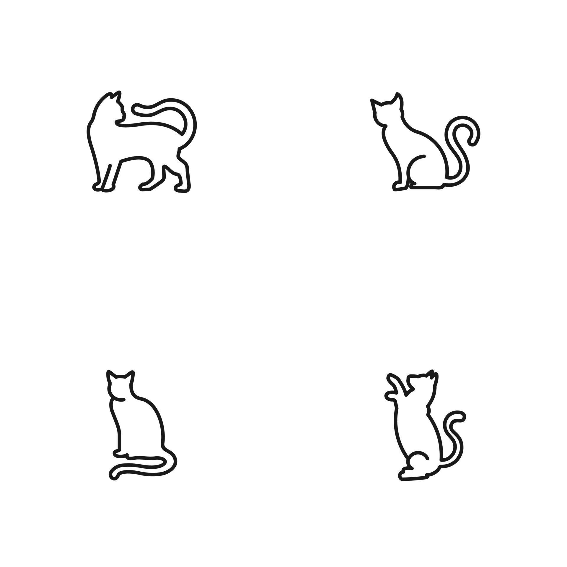 Cute Cat Icon On White Background 5335243 Vector Art At Vecteezy