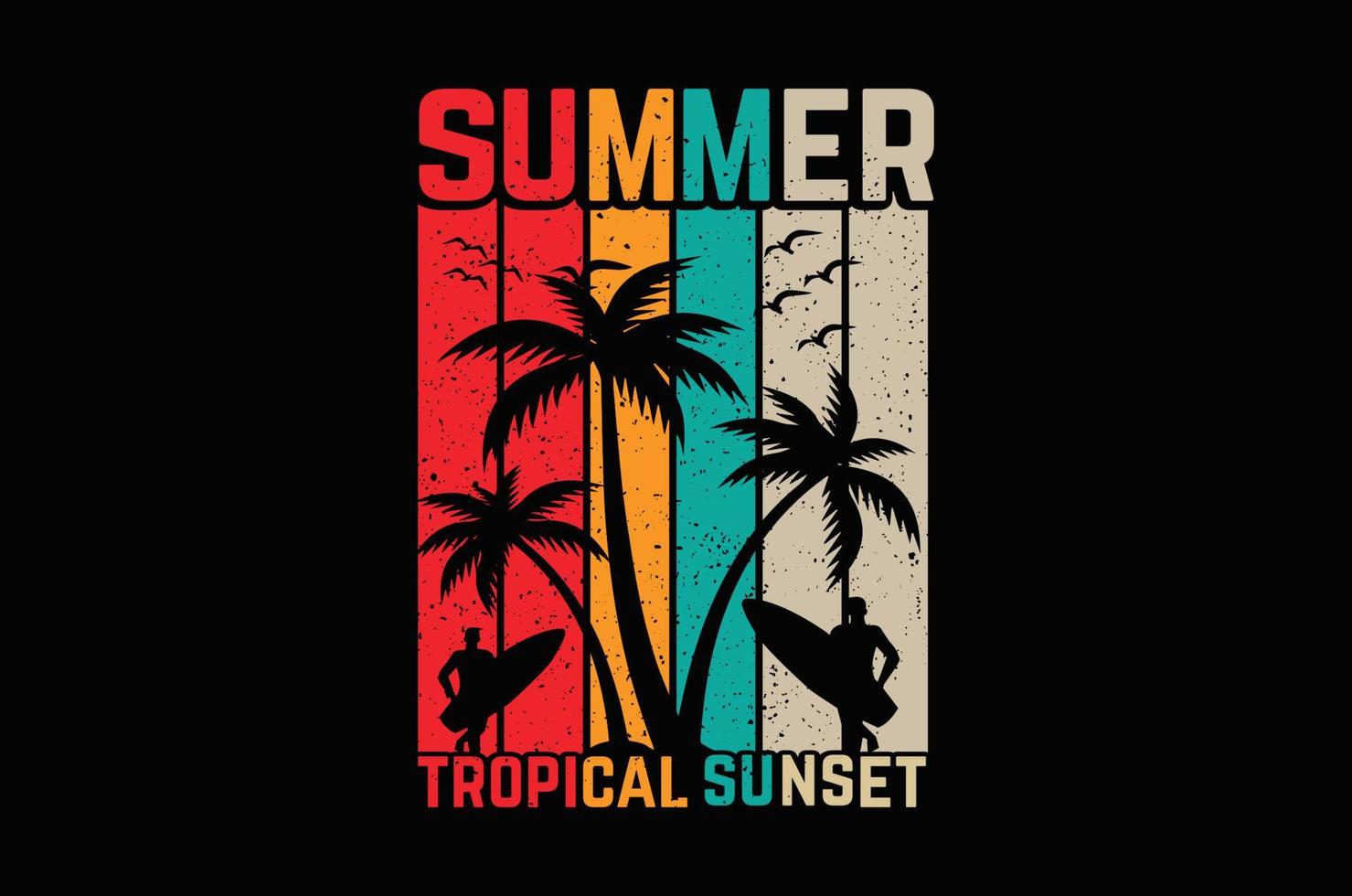 Vintage Summer T Shirt Design 5336077 Vector Art At Vecteezy