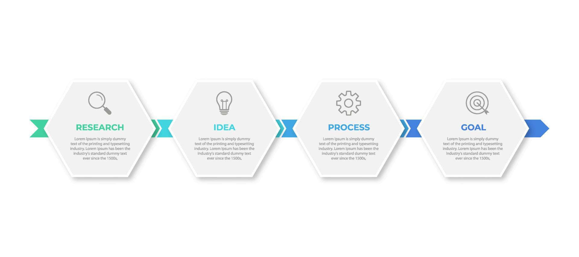 Creative concept for infographic with 4 steps, options, parts or ...