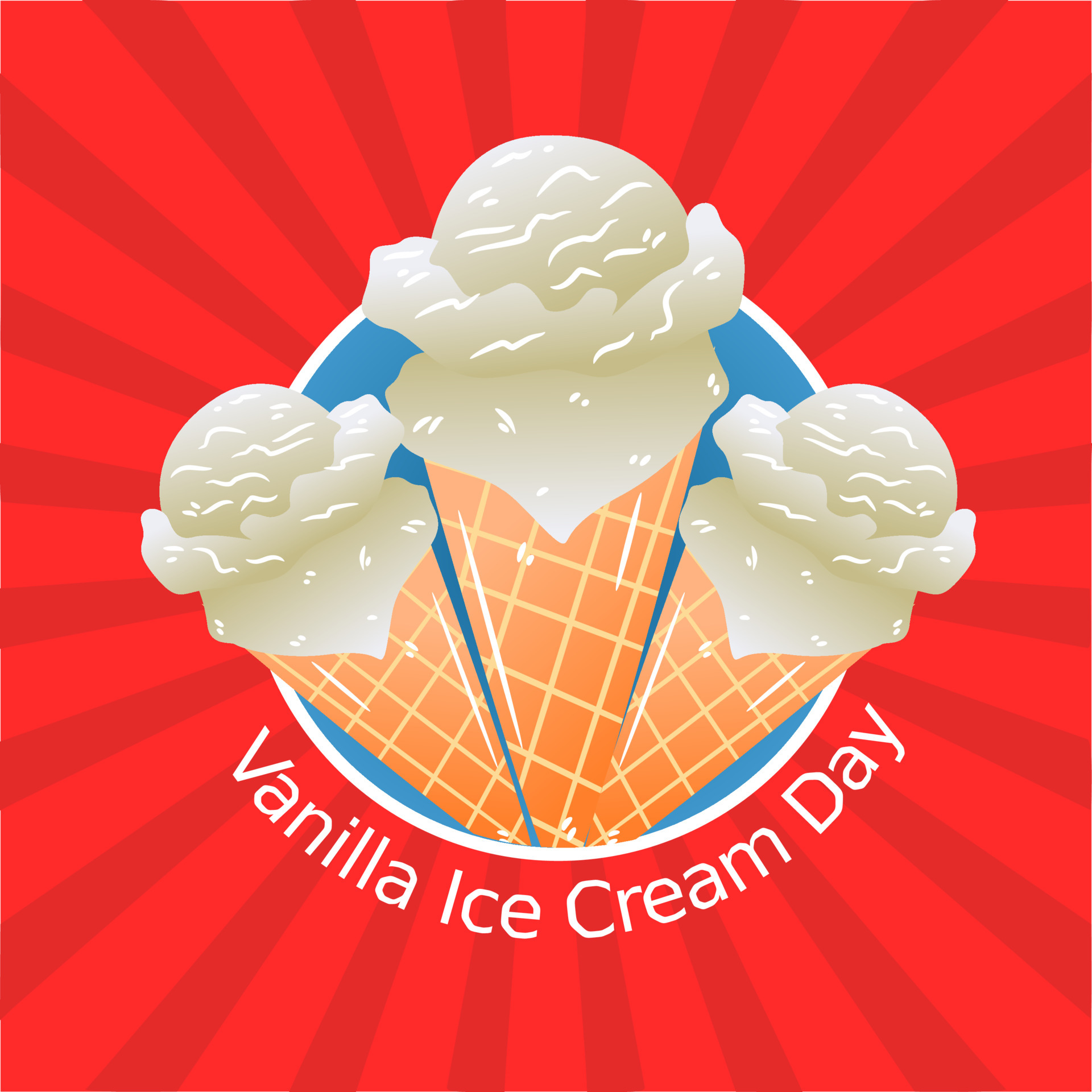 Vanilla Ice Cream Day Vector Lllustration 5348253 Vector Art At Vecteezy