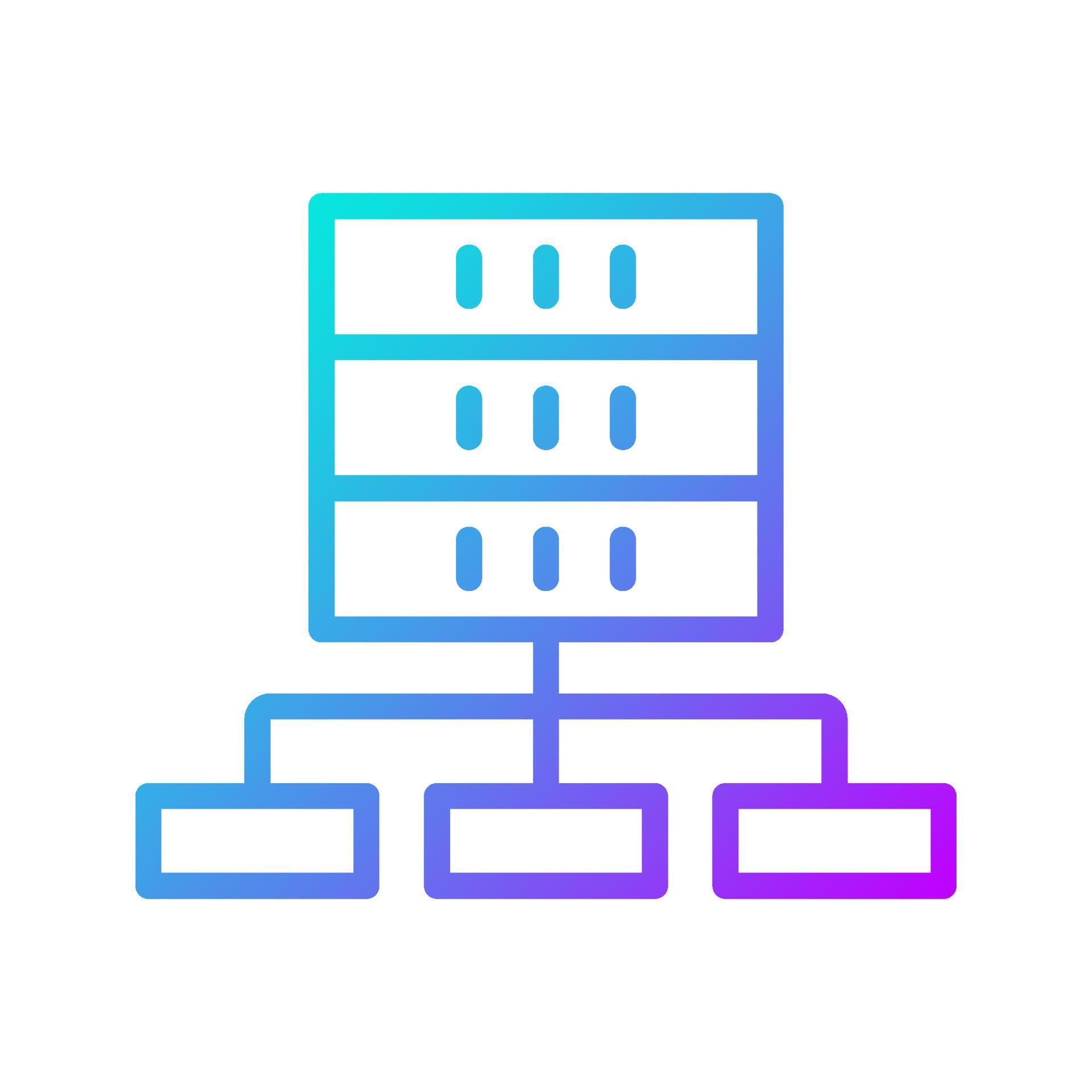 Data set technology gradient linear vector icon. Virtual storage for ...