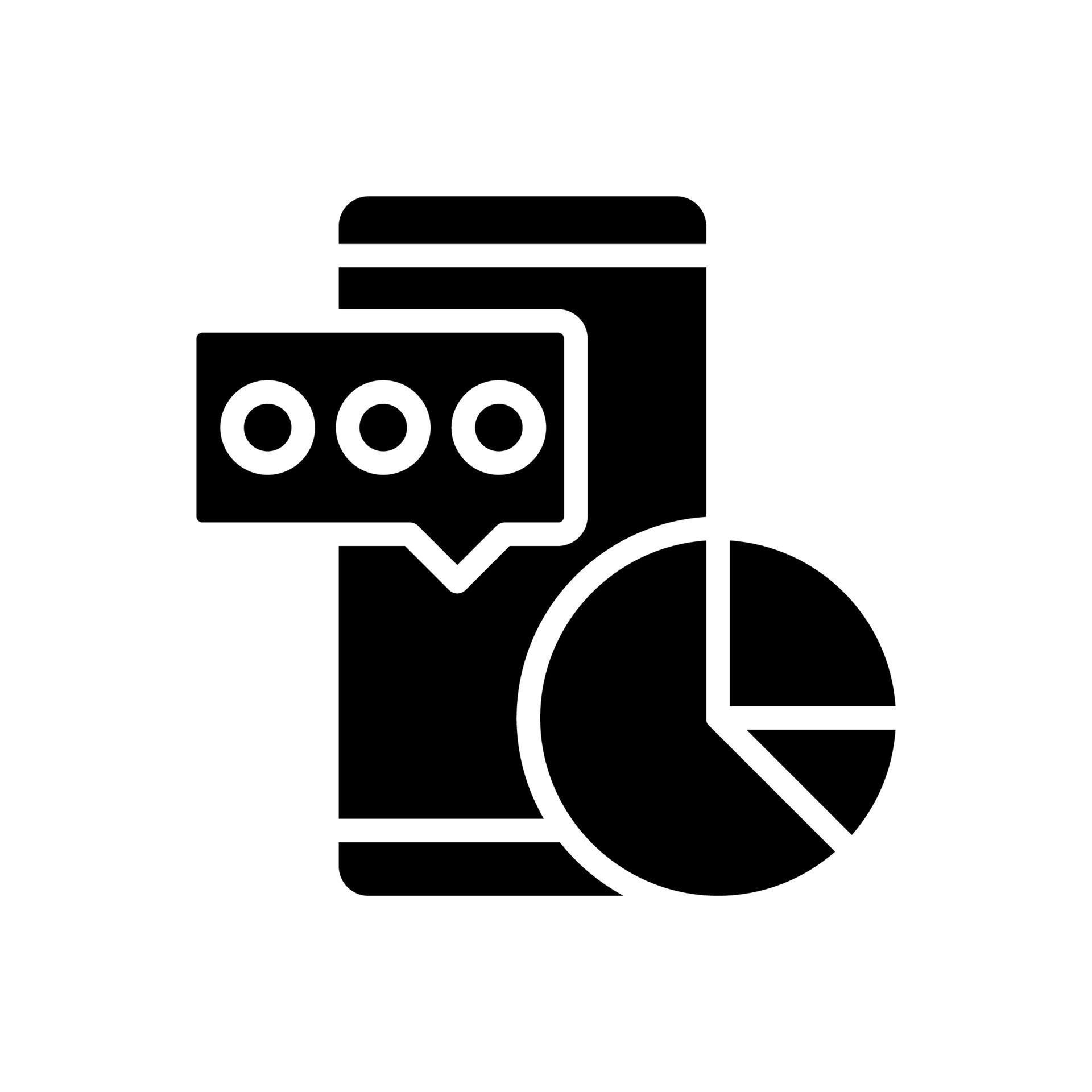 Data mining in social media black glyph icon. Work with personal ...