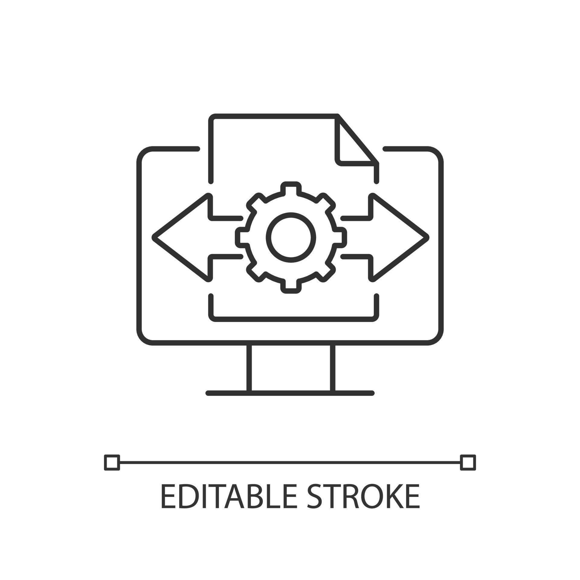 Decision making linear icon. Make strategic choice. Digital ...