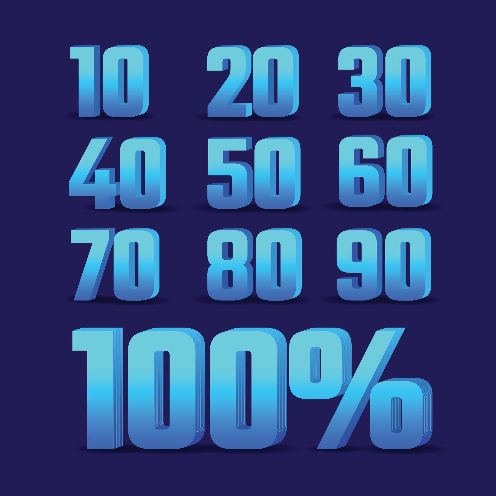 3D Number Blue Glowing Vector Design 5352364 Vector Art at Vecteezy