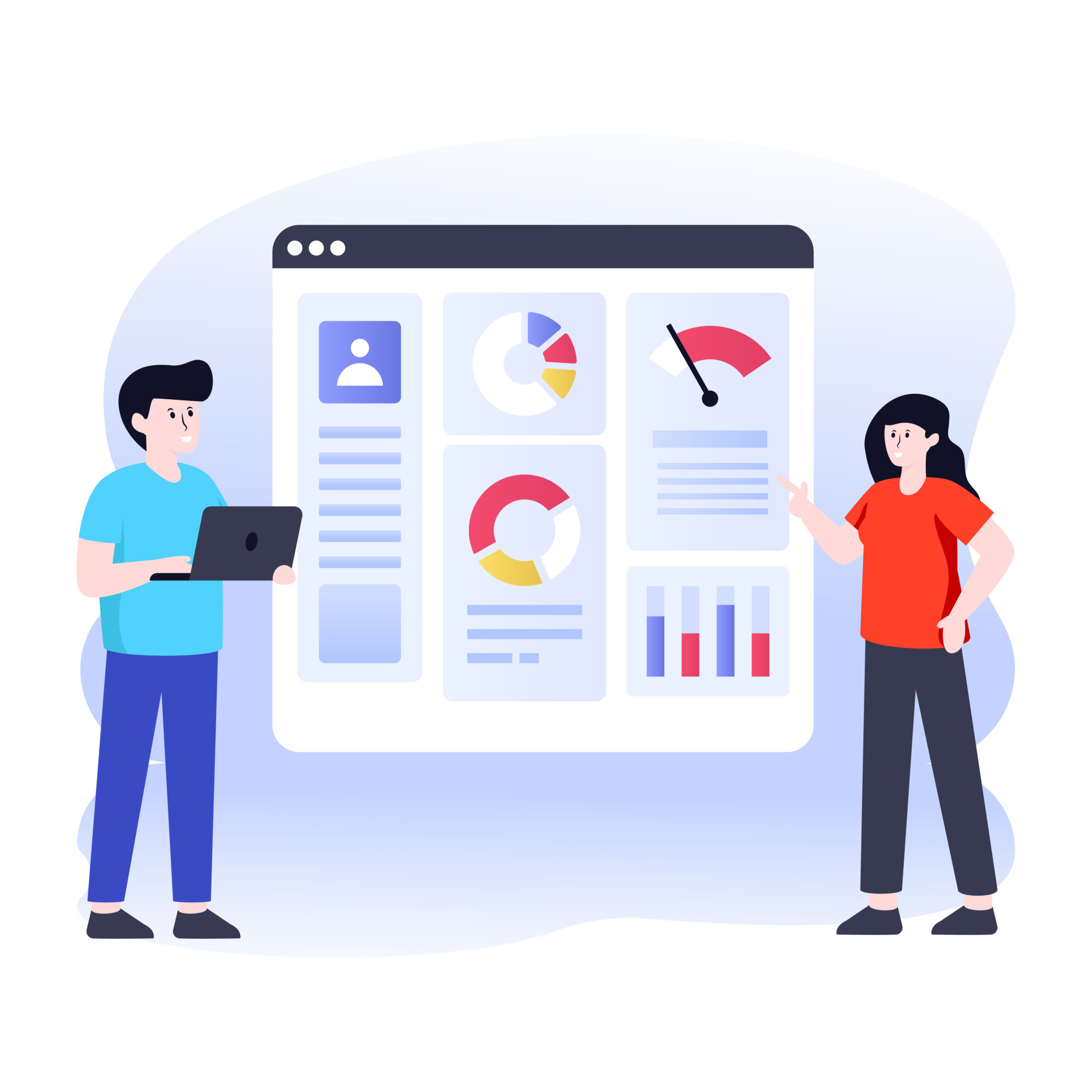 Online Data Analysis Flat Illustration Of Data Analytics 5360170 Vector Art At Vecteezy