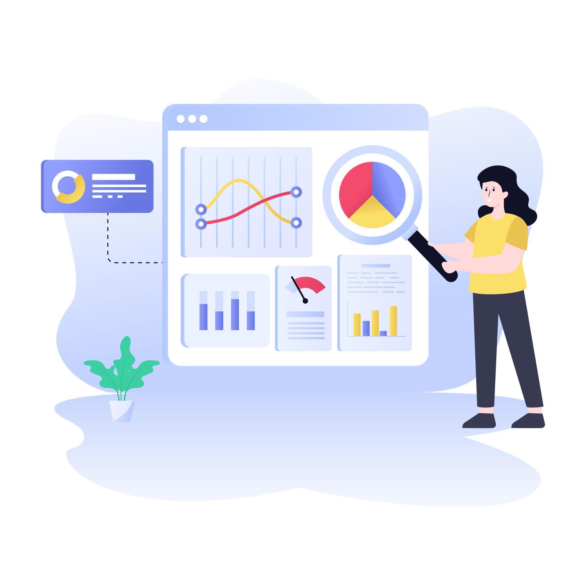 Online Data Analysis Flat Illustration Of Data Analytics 5360173 Vector Art At Vecteezy