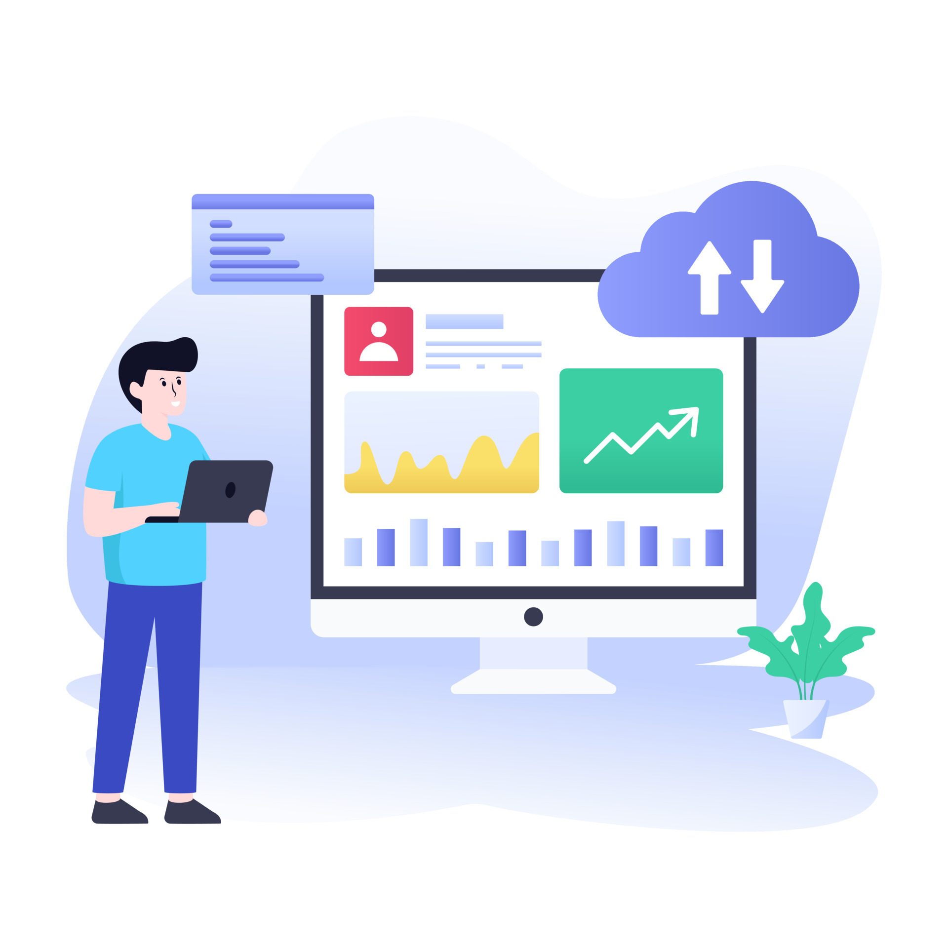 Online Data Analysis Flat Illustration Of Data Analytics 5360178