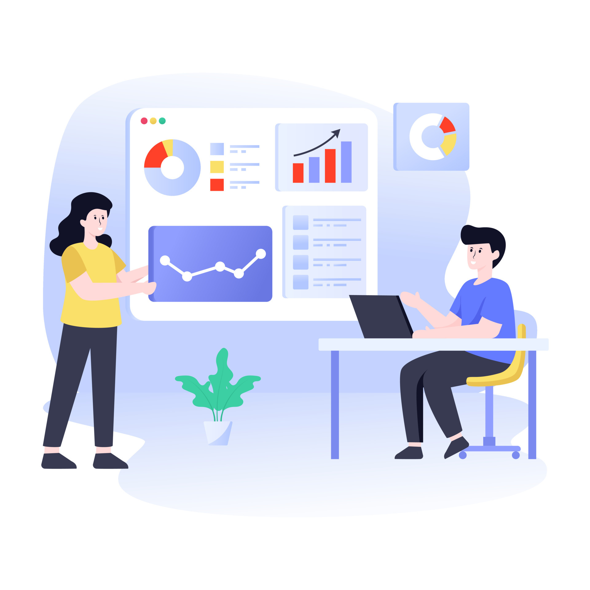 Online Data Analysis Flat Illustration Of Data Analytics 5360180 Vector Art At Vecteezy