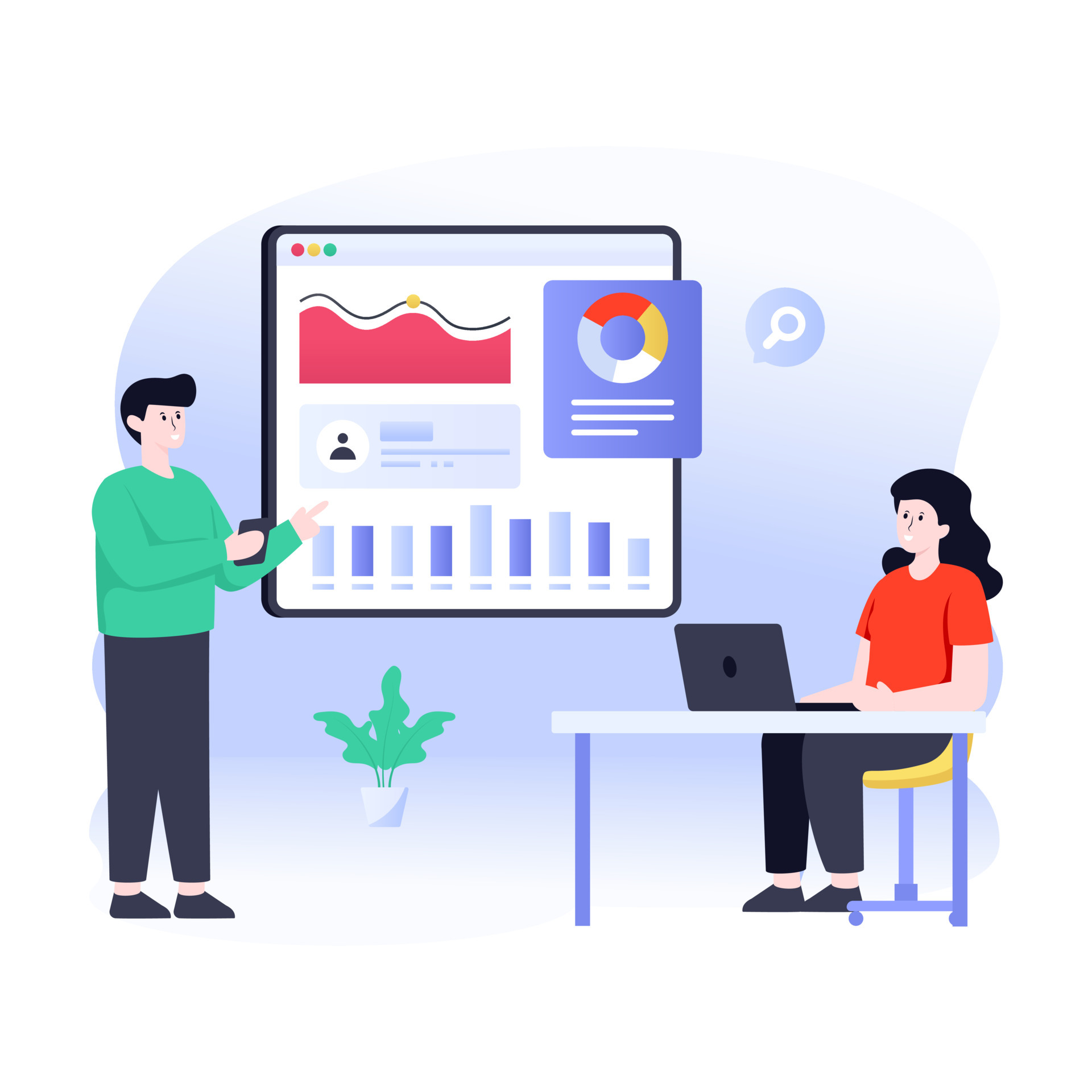 Online Data Analysis Flat Illustration Of Data Analytics 5360451