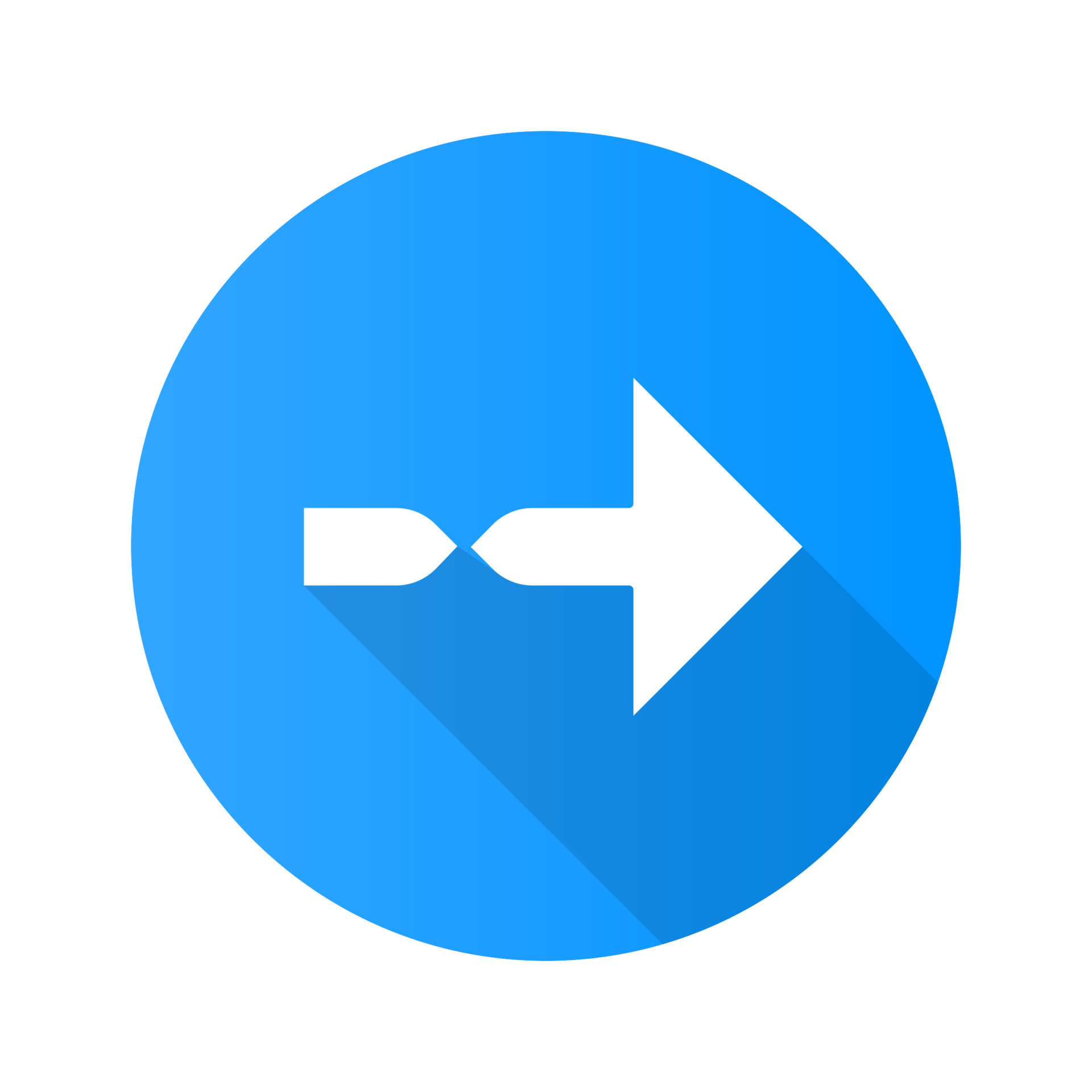 Twisted arrow flat design long shadow glyph icon. Direction arrowhead ...