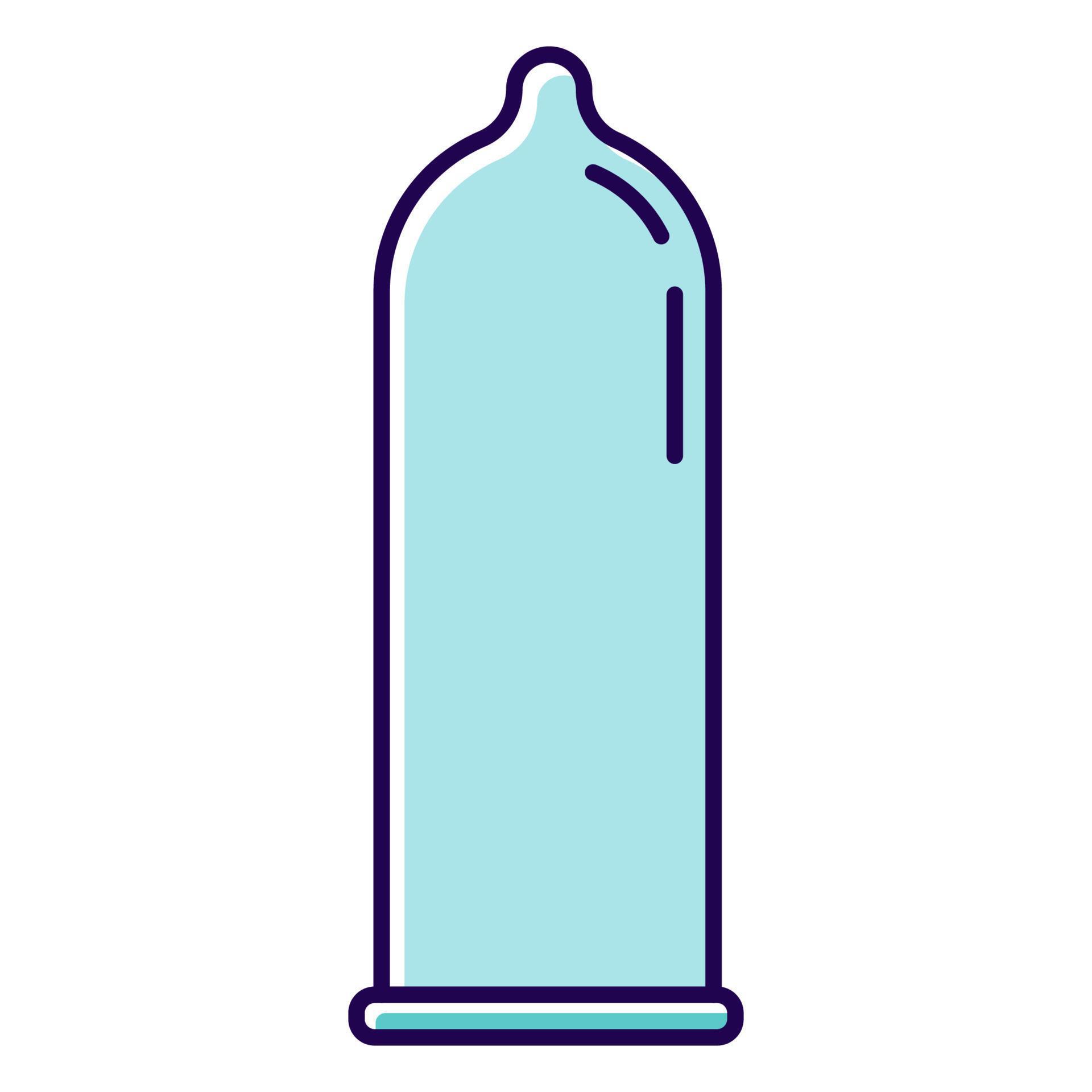 Contraceptive Blue Color Icon Male Latex Condom Rubber Preservative For Safe Sex Pregnancy