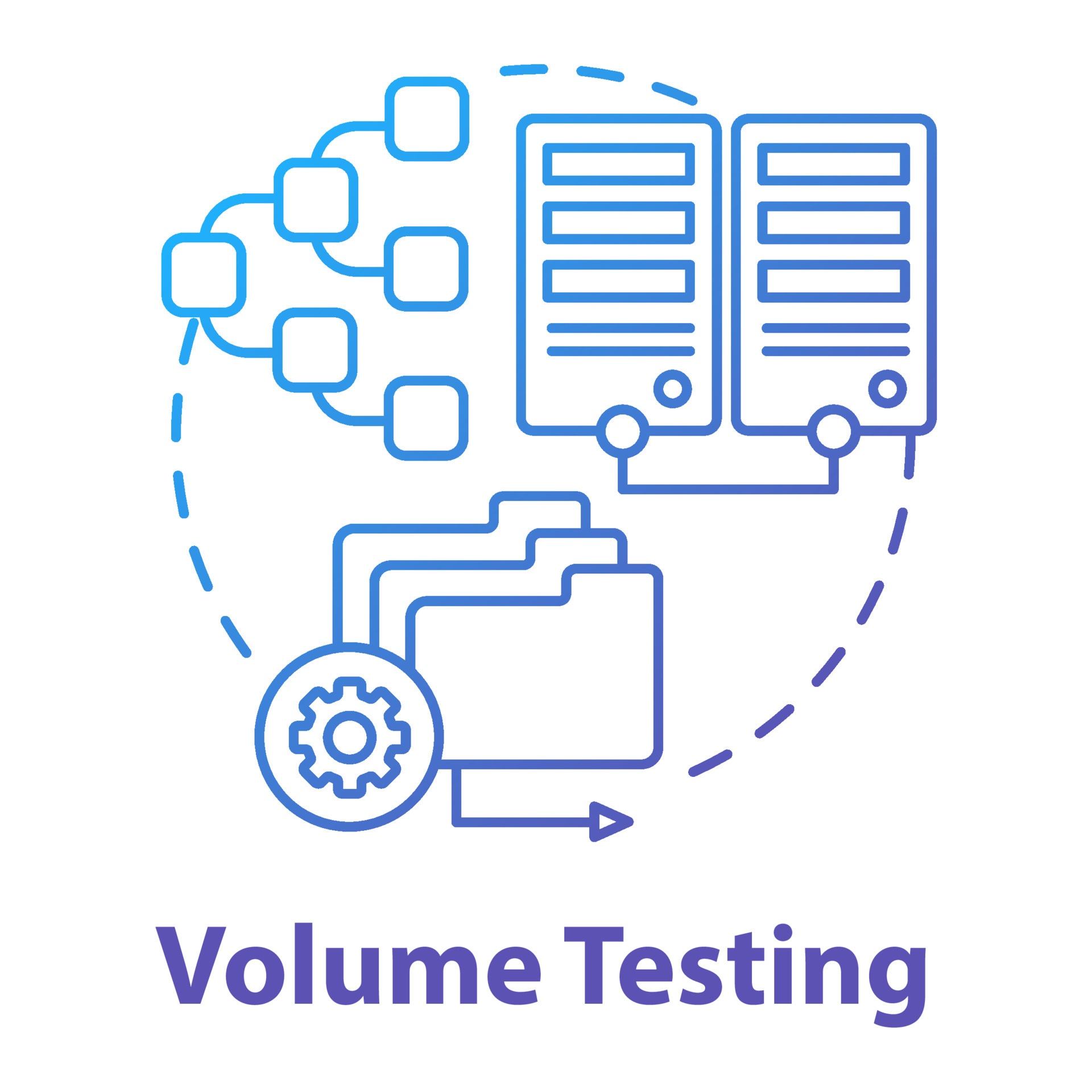 Volume Testing Concept Icon Software Development Stage Idea Thin Line Illustration Analyze