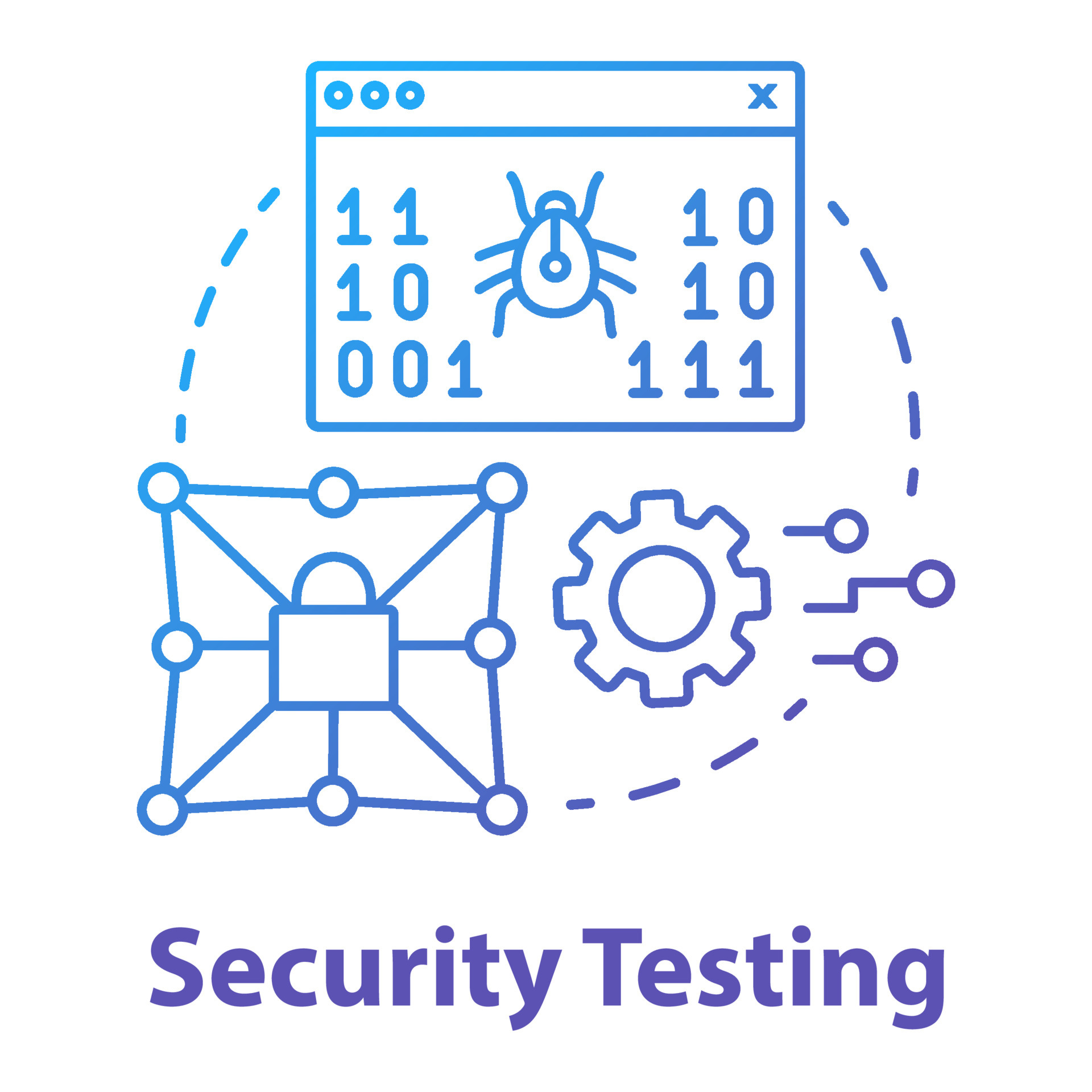 Security Testing Concept Icon Software Development Stage Idea Thin