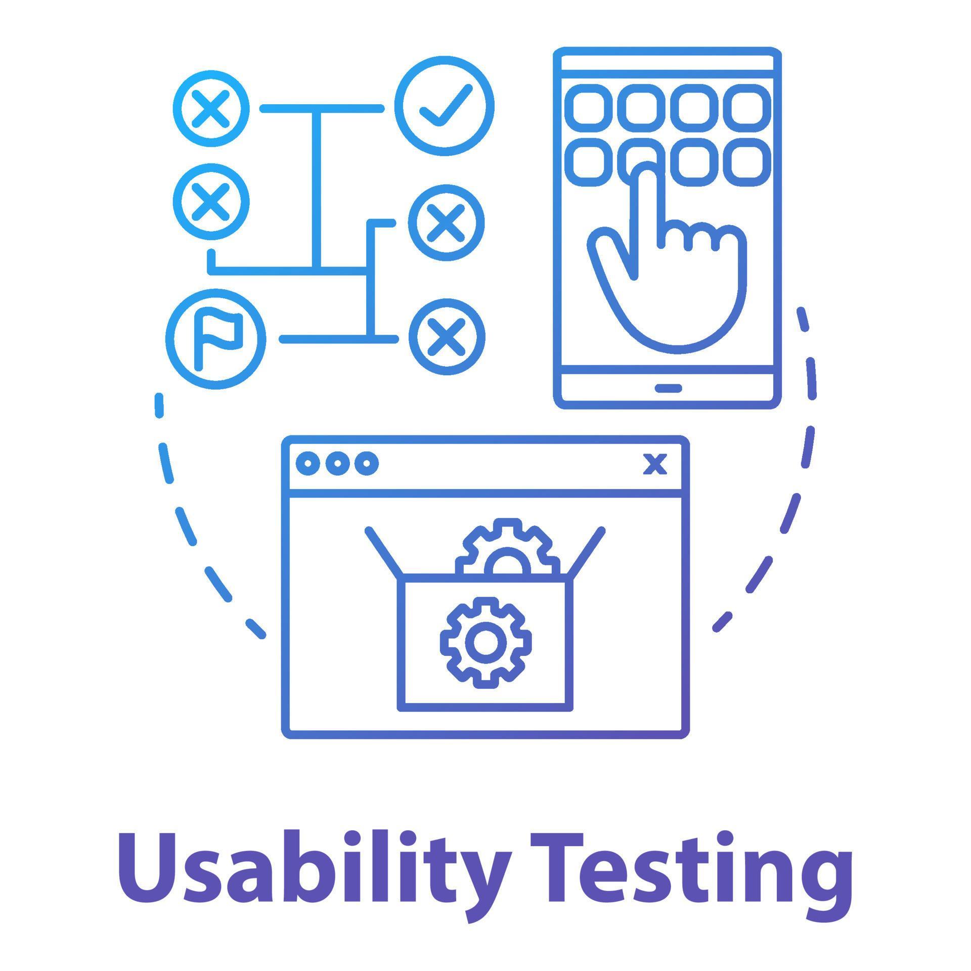 Usability Testing Concept Icon Software Development Stage Idea Thin