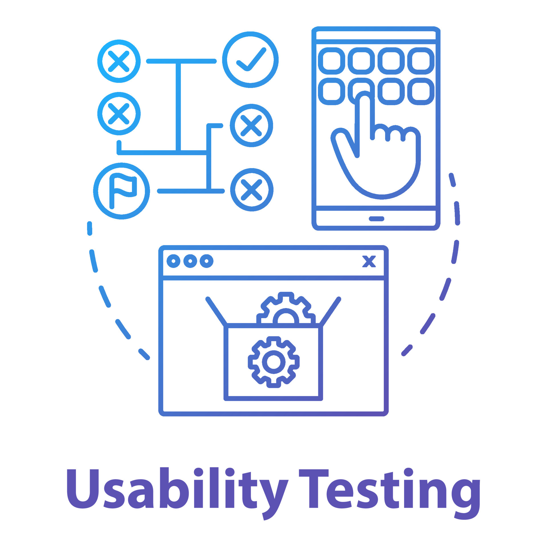 Usability Testing Concept Icon Software Development Stage Idea Thin