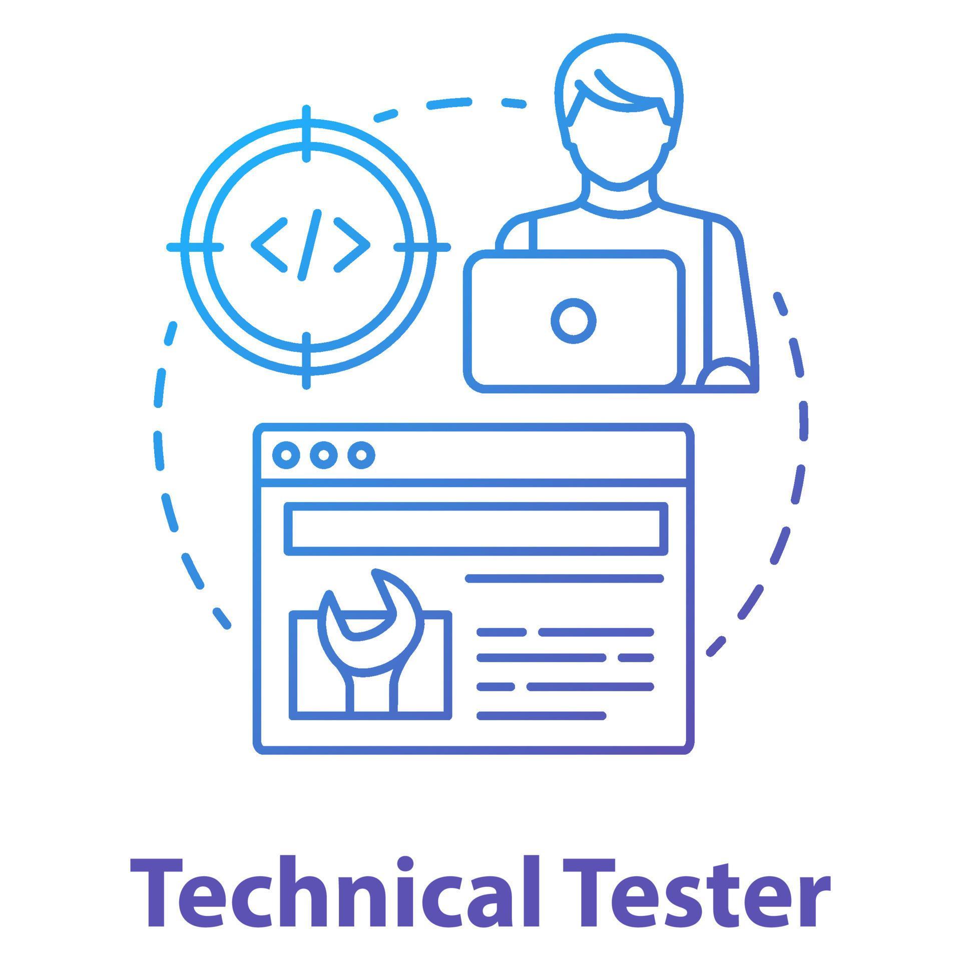 Technical Tester Concept Icon Software Development Idea Thin Line