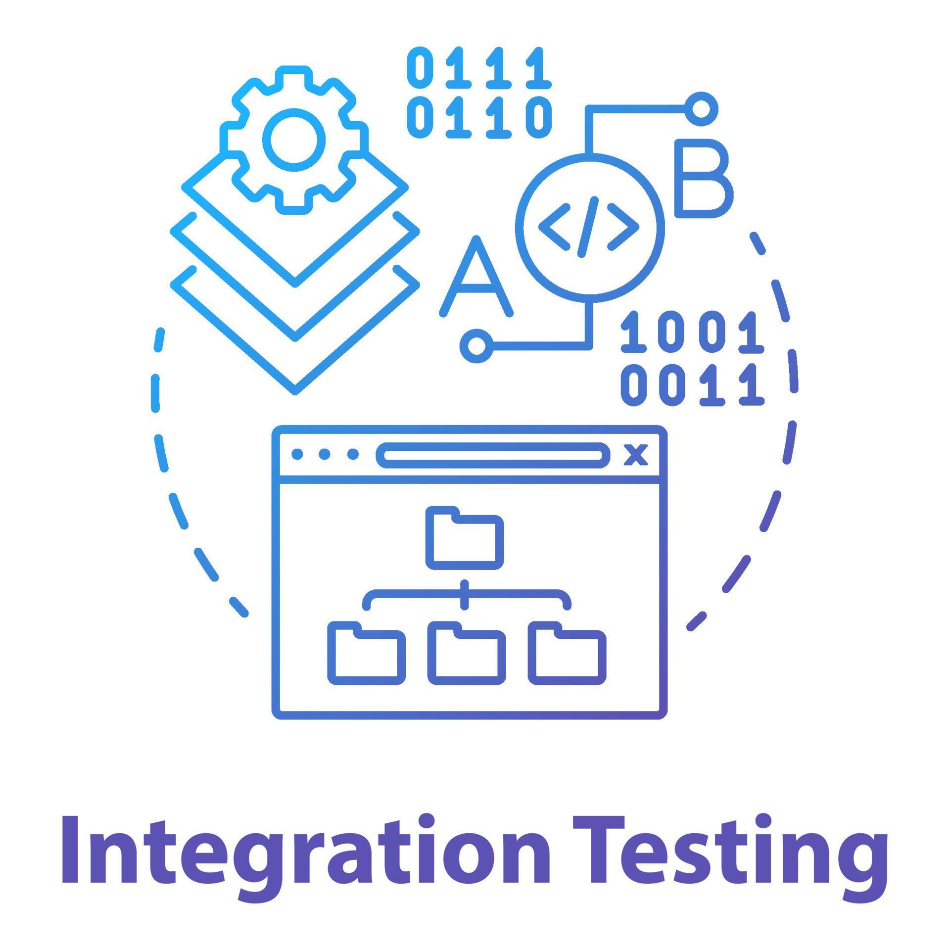 Integration Testing Concept Icon Software Development Stage Idea Thin Line Illustration