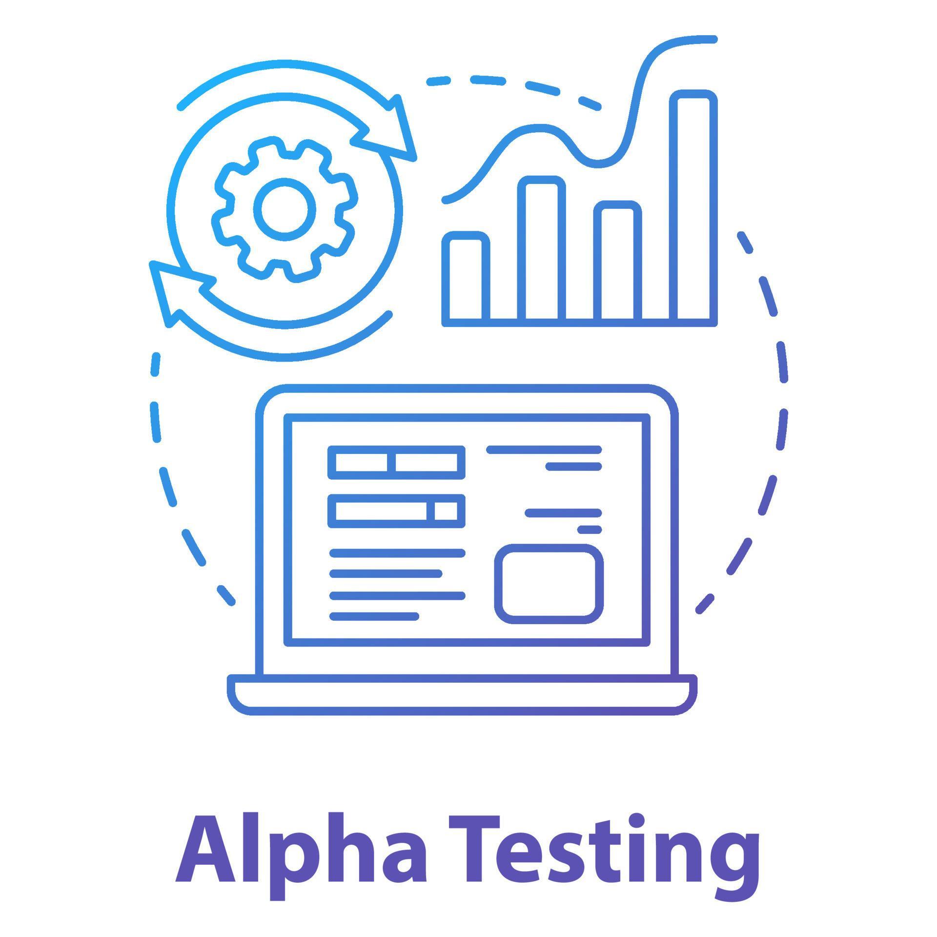 Alpha Testing Concept Icon Software Development Stage Idea Thin Line