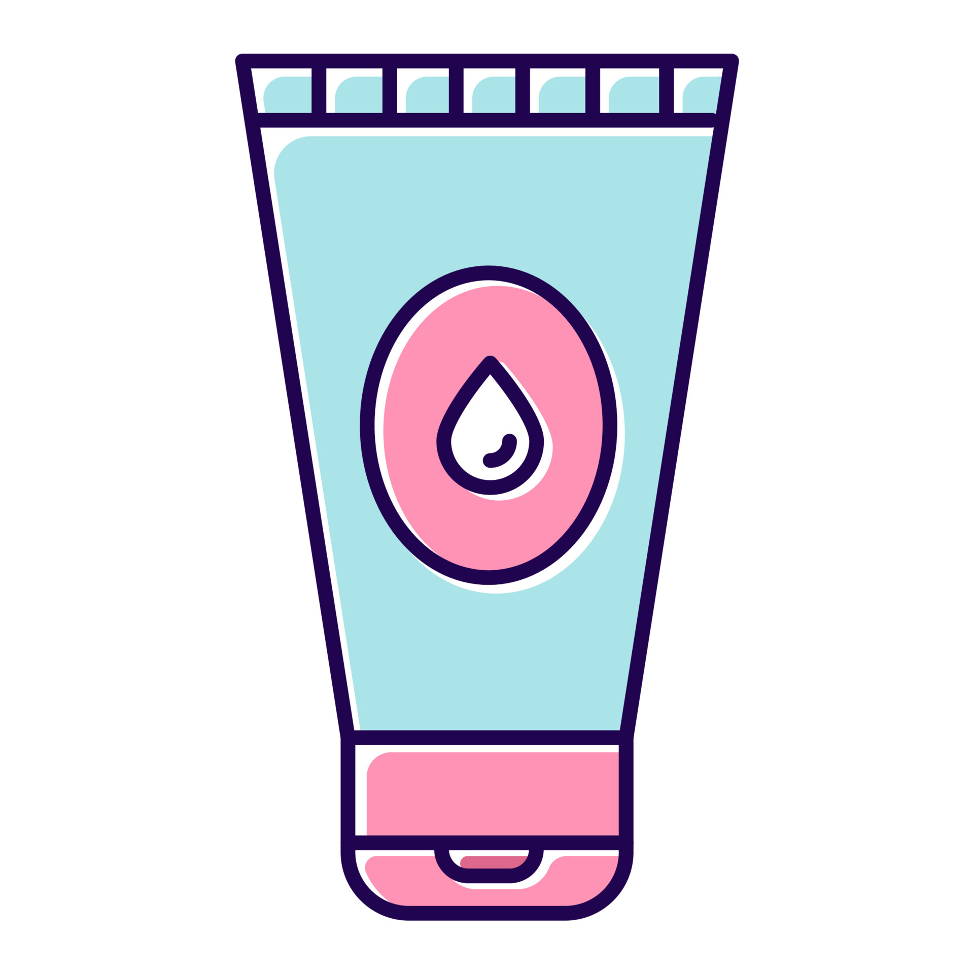 Water Based Lubricant Blue Color Icon Male Female Product For Safe Sex Healthy Protected